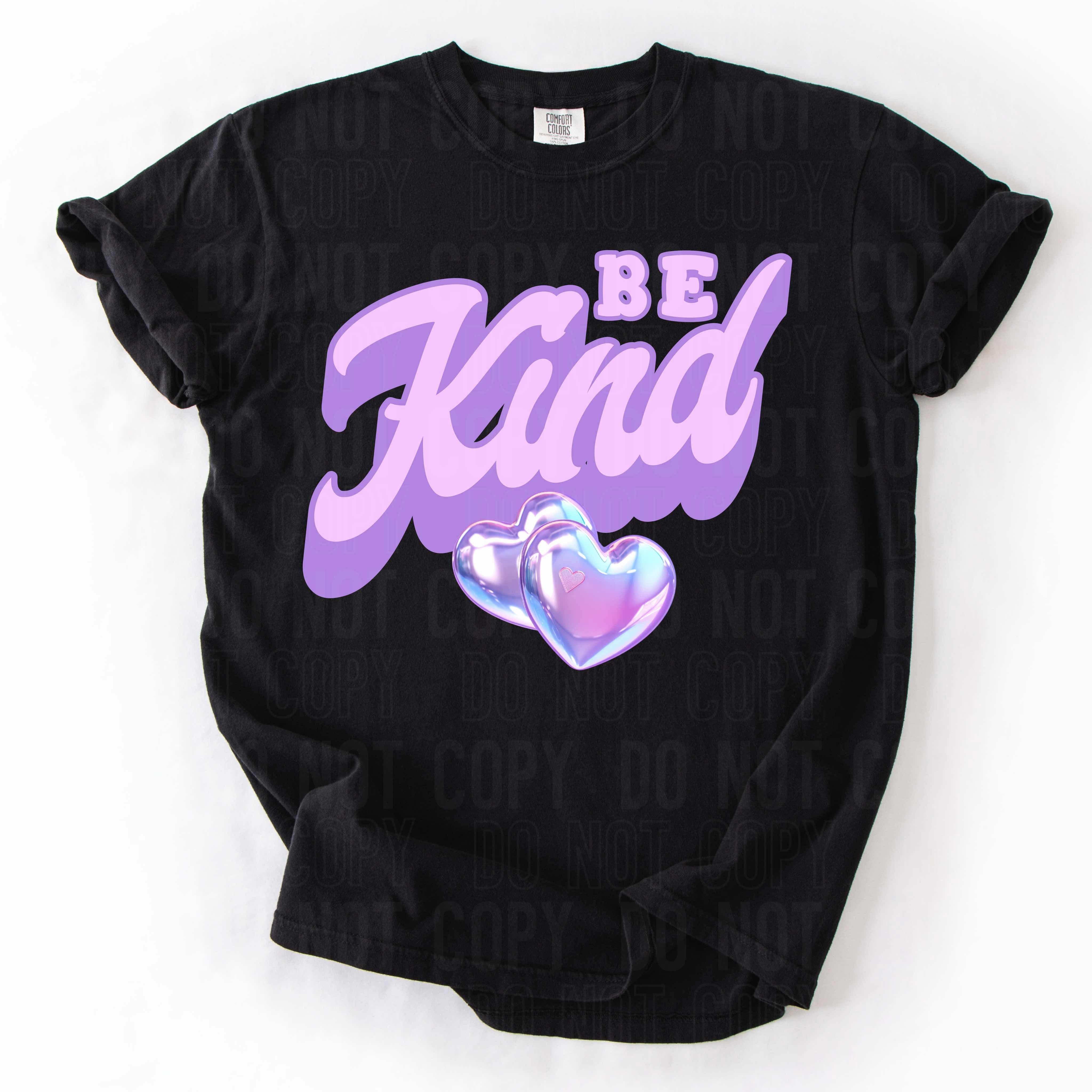 Be Kind Purple TRANSFER SBB FEB 25 – Sassy Sublimation & Screen Prints