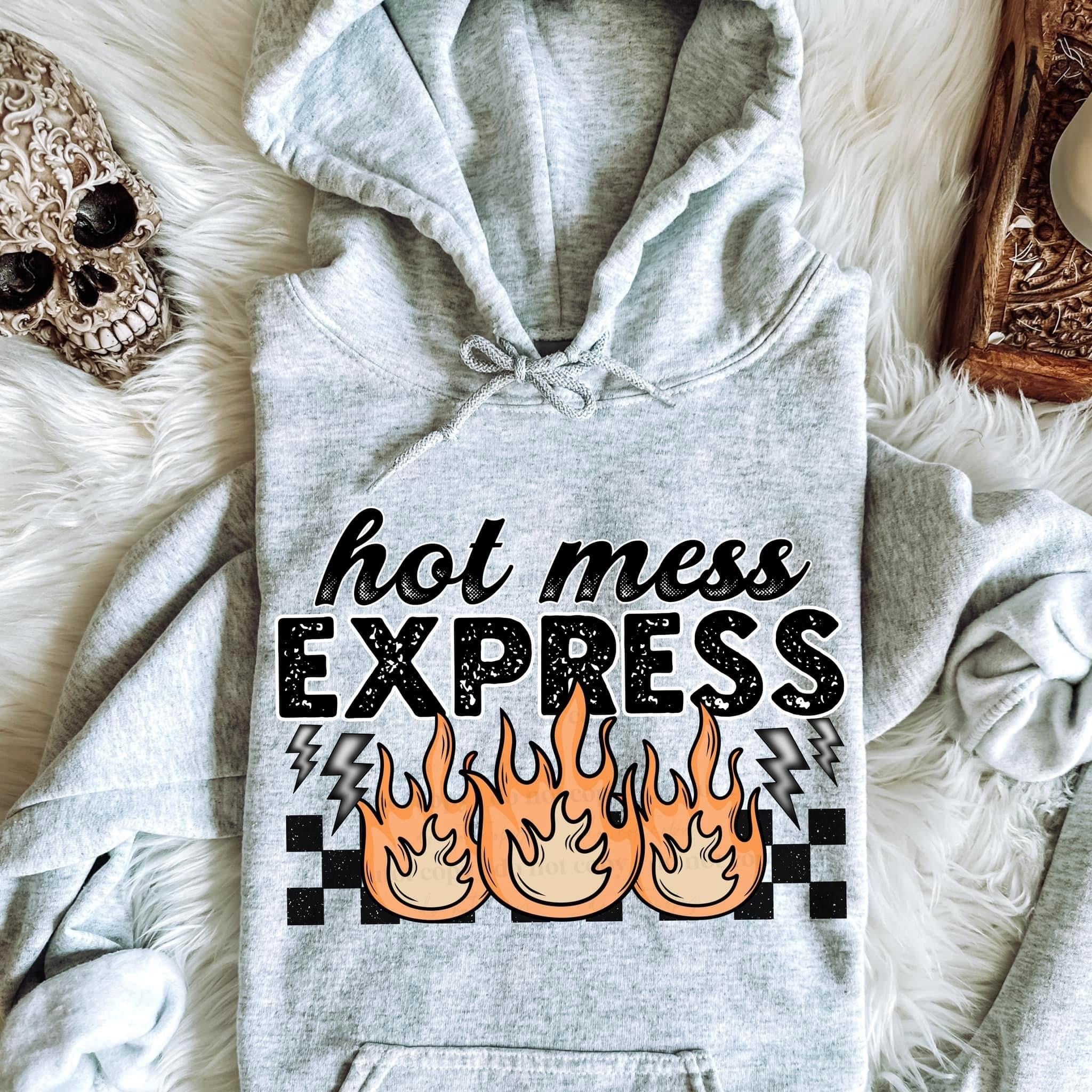 Hot Mess Express Checkered TRANSFER – Sassy Sublimation & Screen Prints