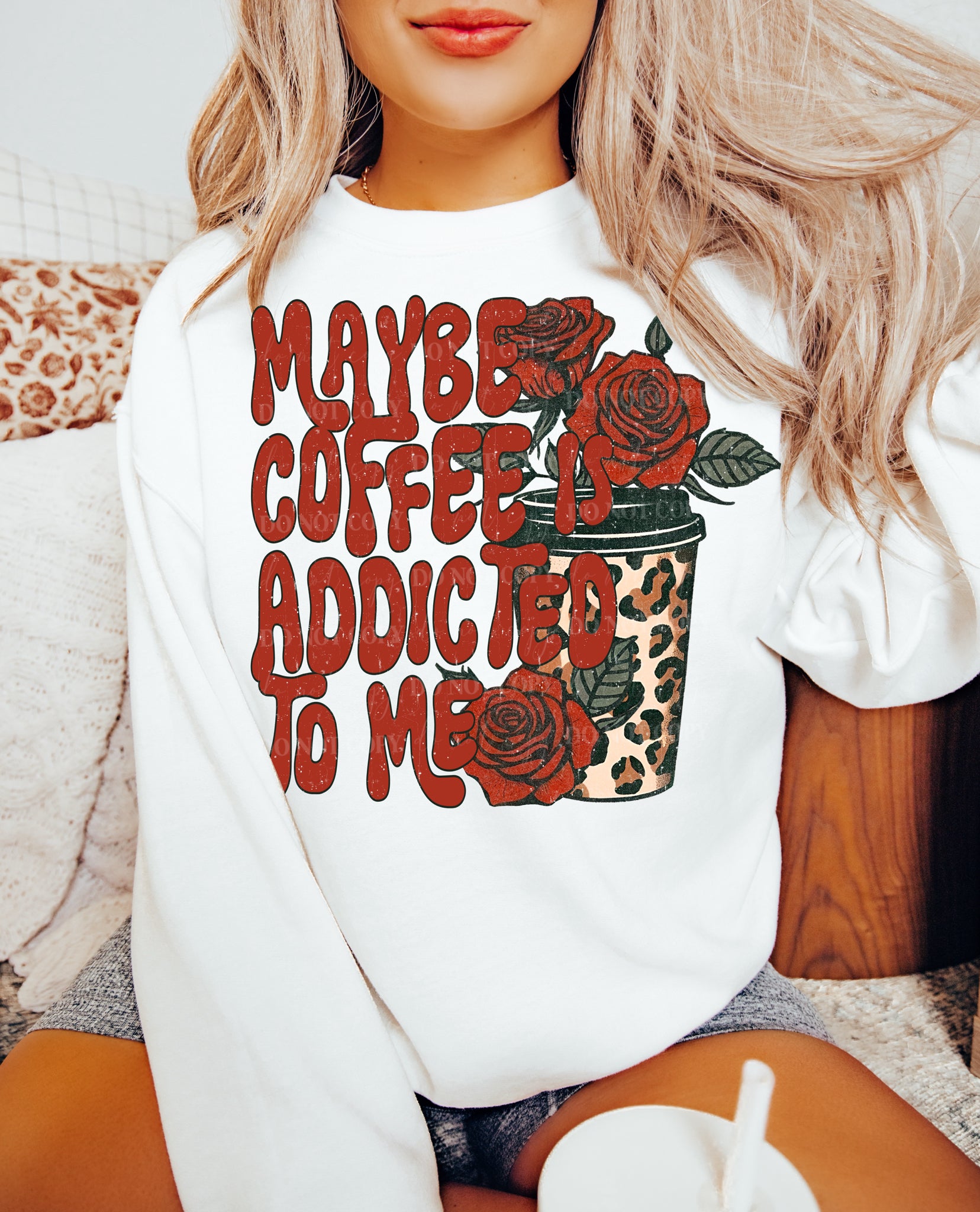 Coffee Is Addicted To Me Leopard Roses TRANSFER LYT DEC 24 – Sassy ...