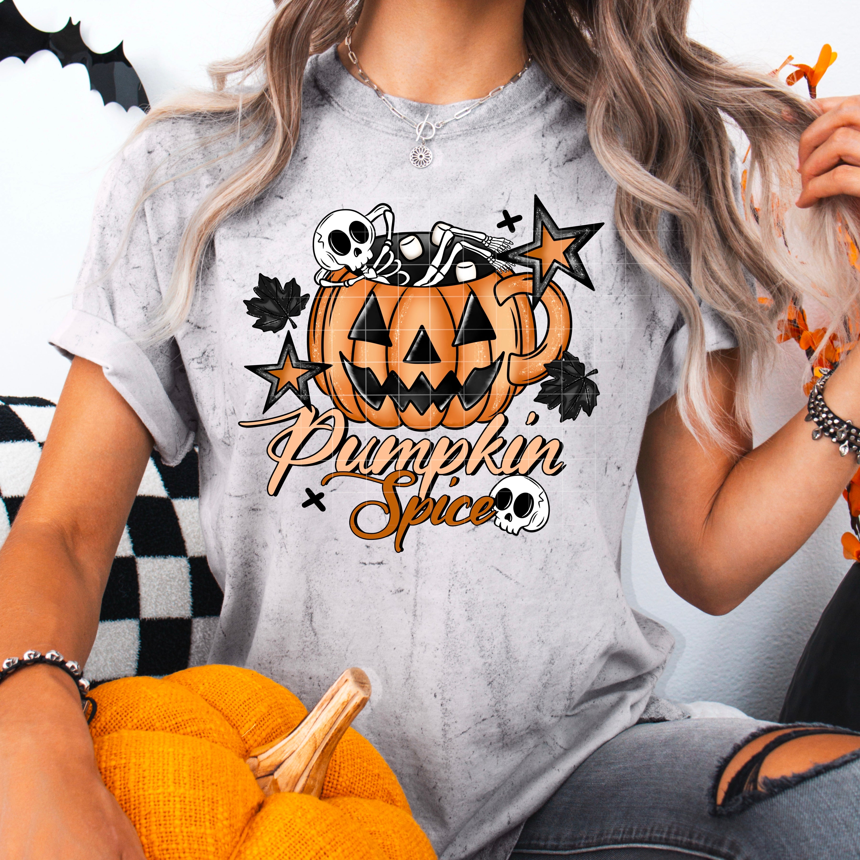 Pumpkin Spice Skelly Float TRANSFER CSC AUG 25 – Sassy Sublimation ...