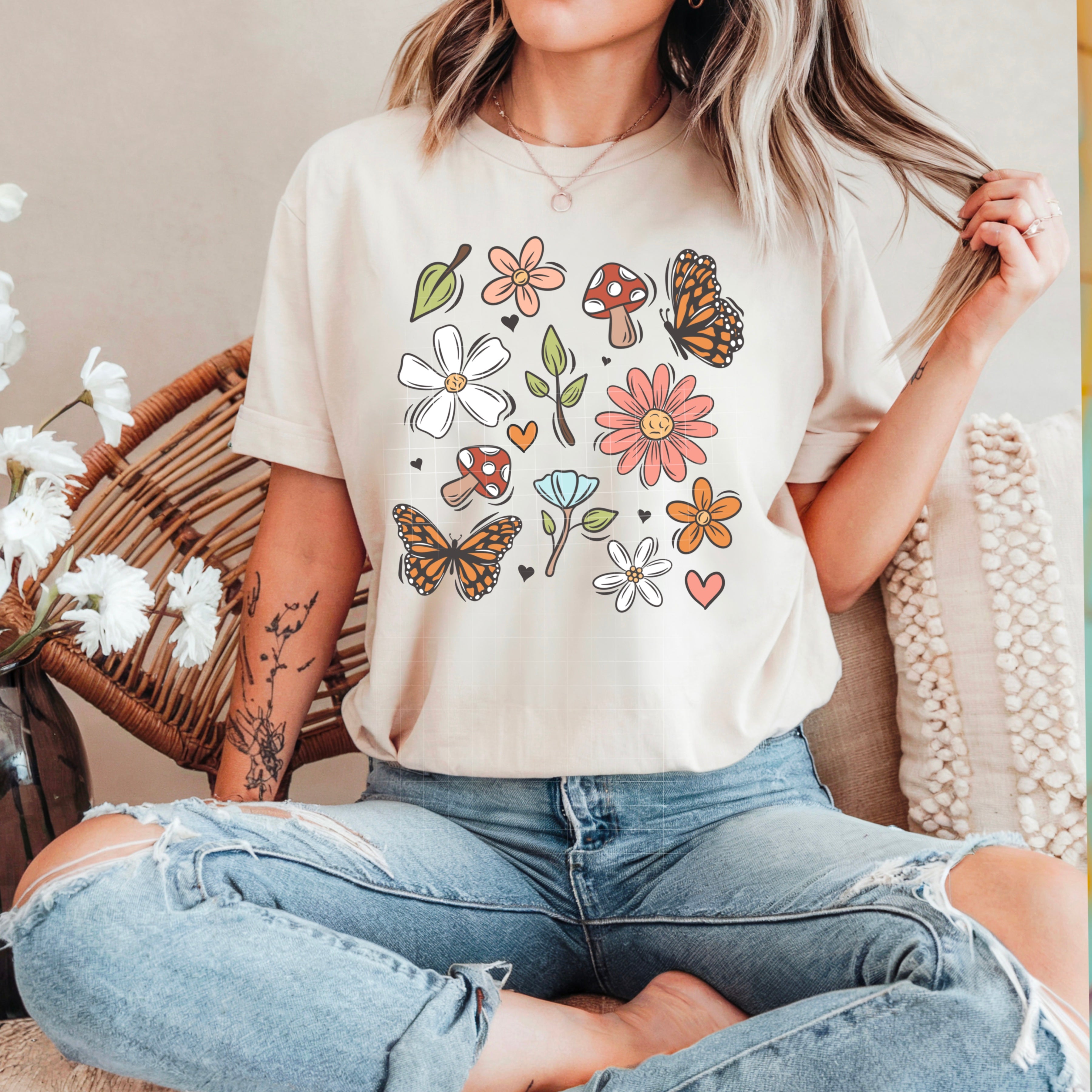 Cottage Core Butterflies And Mushrooms TRANSFER CSC JAN – Sassy ...