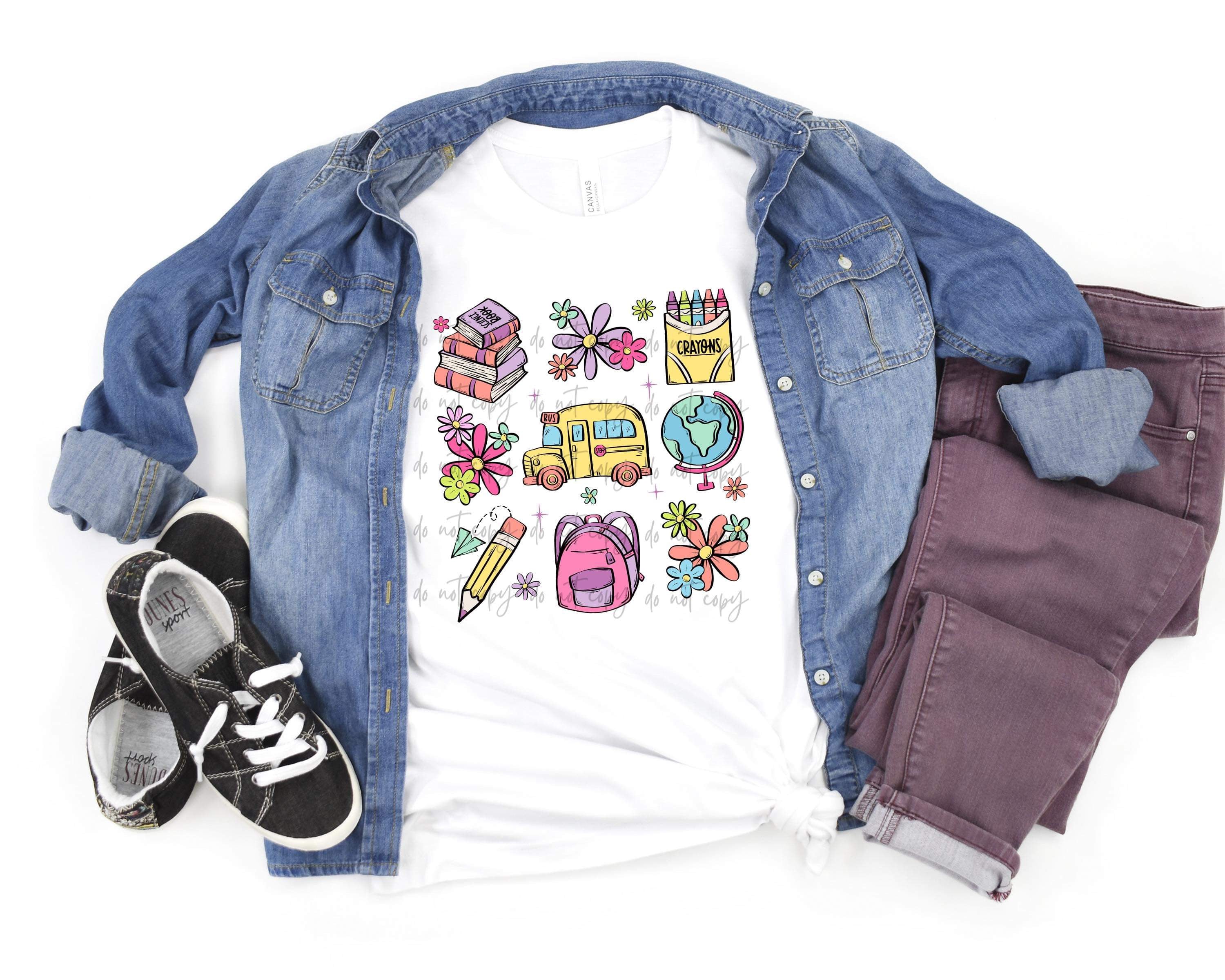 Girl School Collage TRANSFER – Sassy Sublimation & Screen Prints
