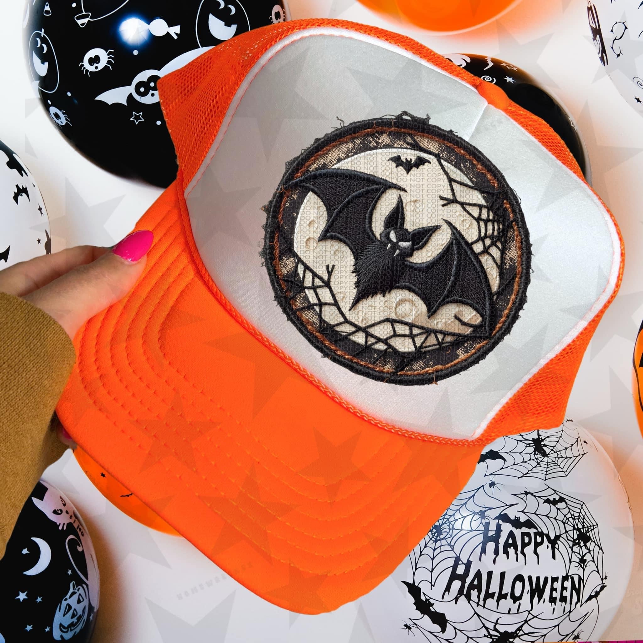 Bat White Black Circle Hat Patch 3-4” DTF TRANSFER HMWK – Sassy ...