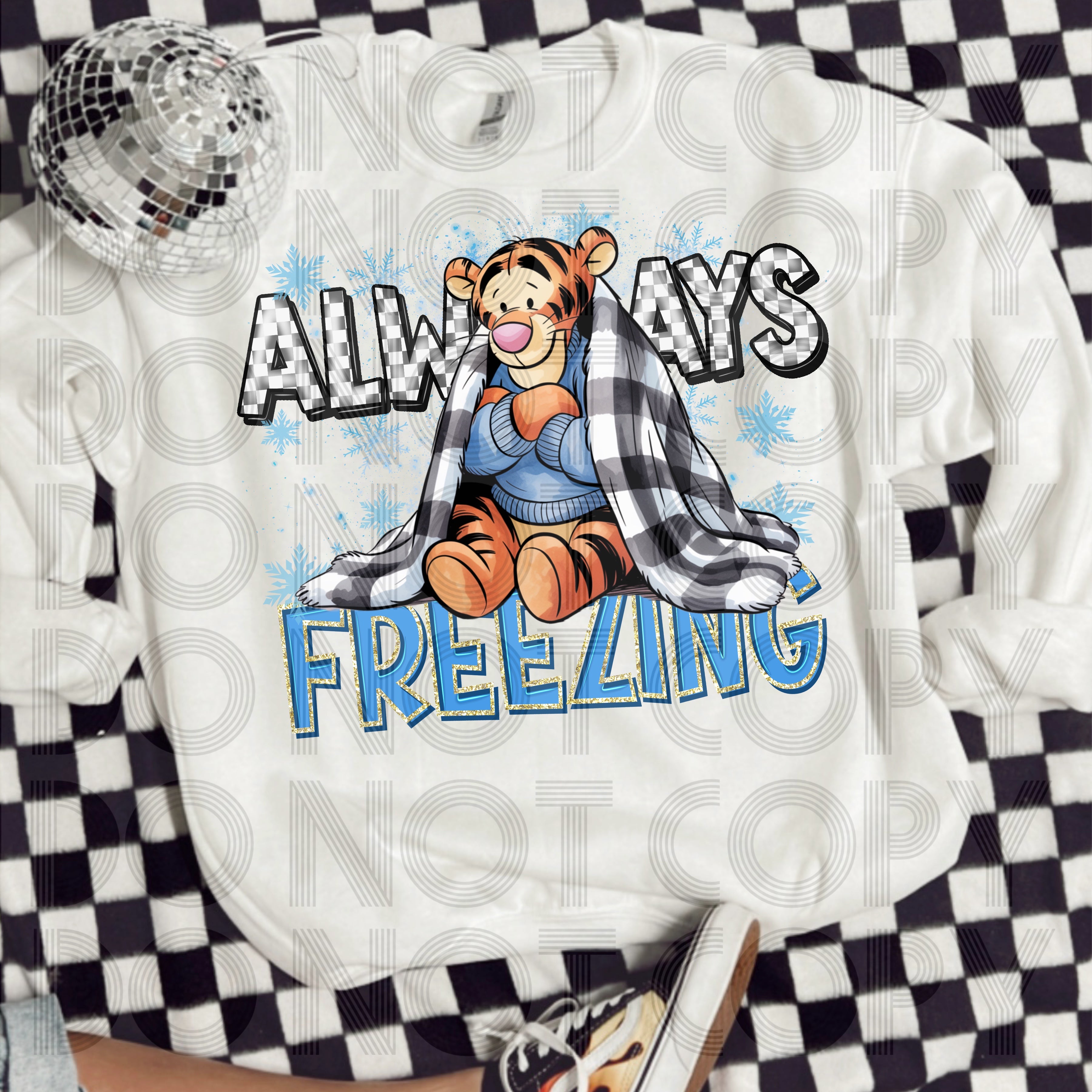 Always Freezing Tiger TRANSFER RHD JULY 25 – Sassy Sublimation & Screen ...