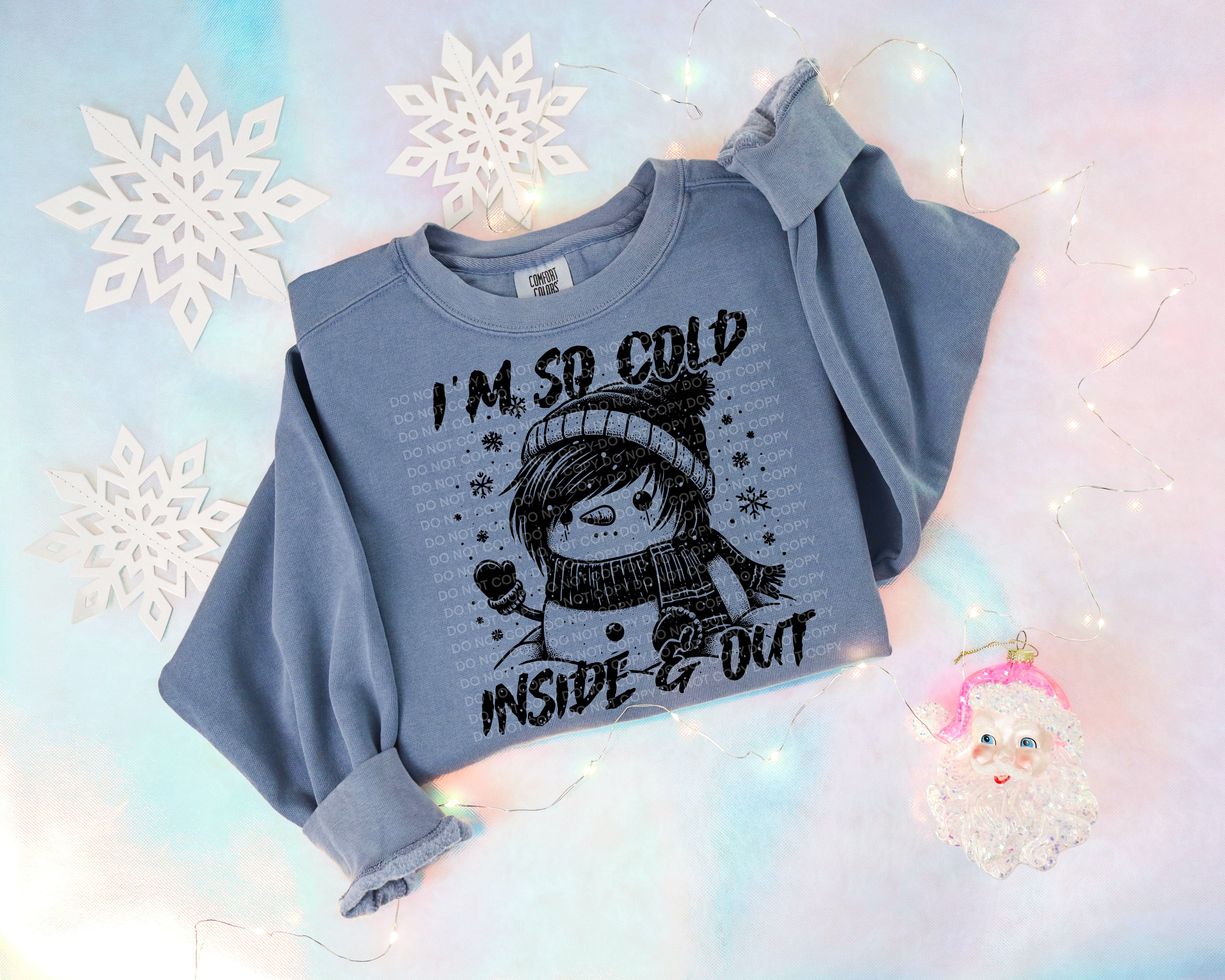 I'm So Cold Inside And Out Snowman & Snowflakes TRANSFER SCG NOV 25 ...