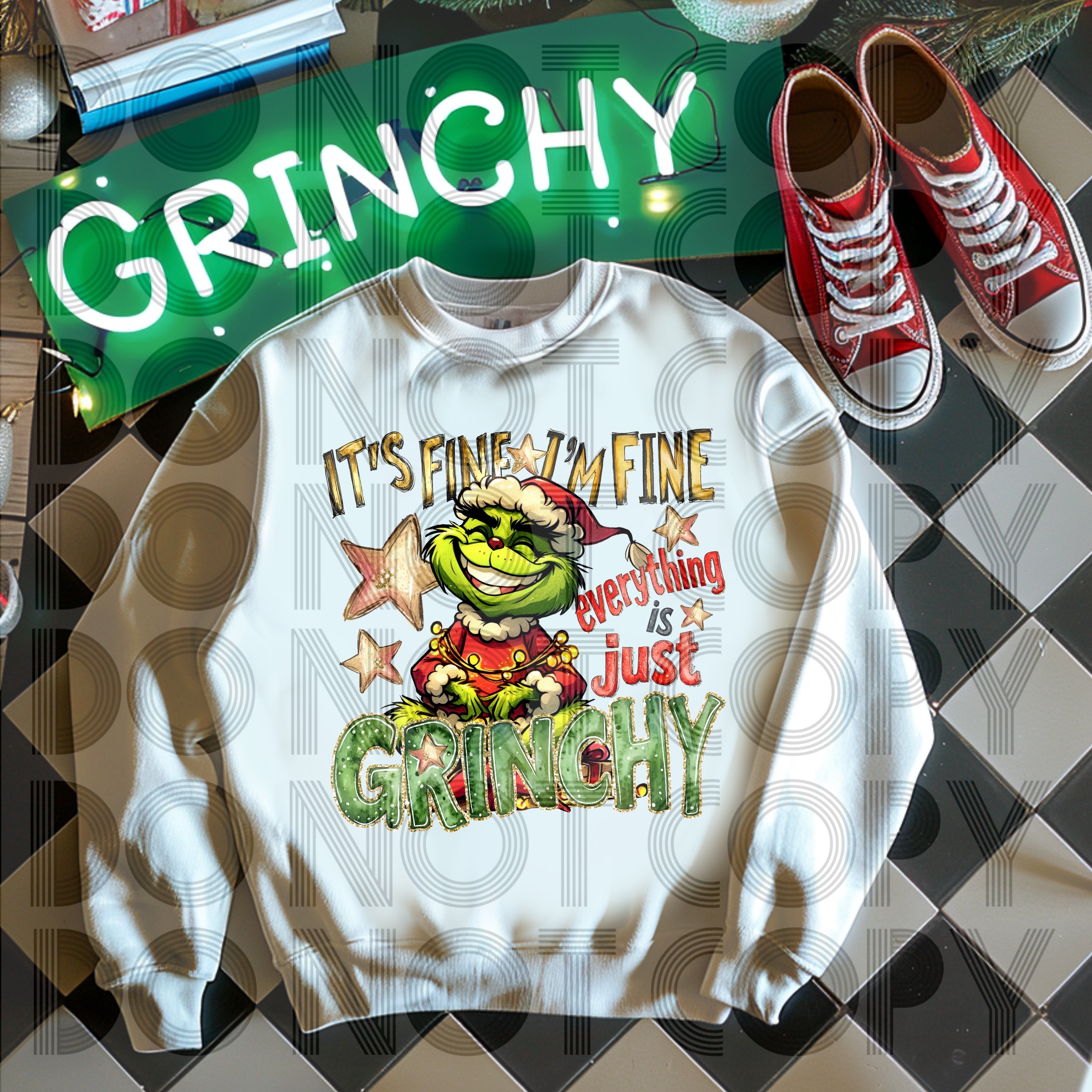 It’s Fine I’m Fine Everything Is Green TRANSFER RNW – Sassy Sublimation ...