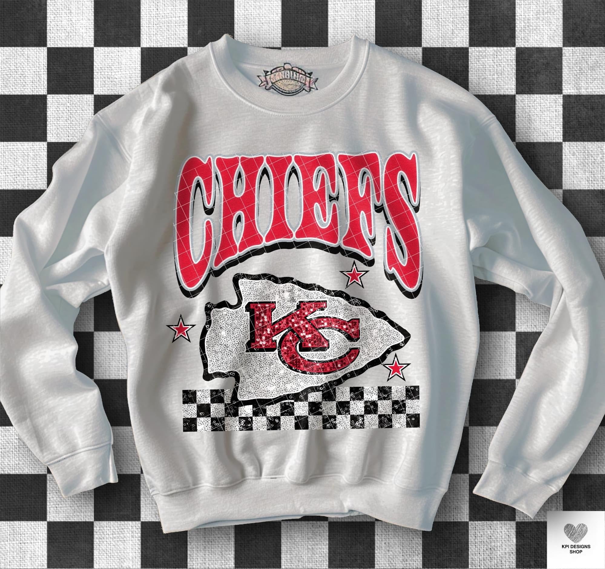 Football Checkered Faux Sequin DROPDOWN TRANSFER KPI – Sassy ...