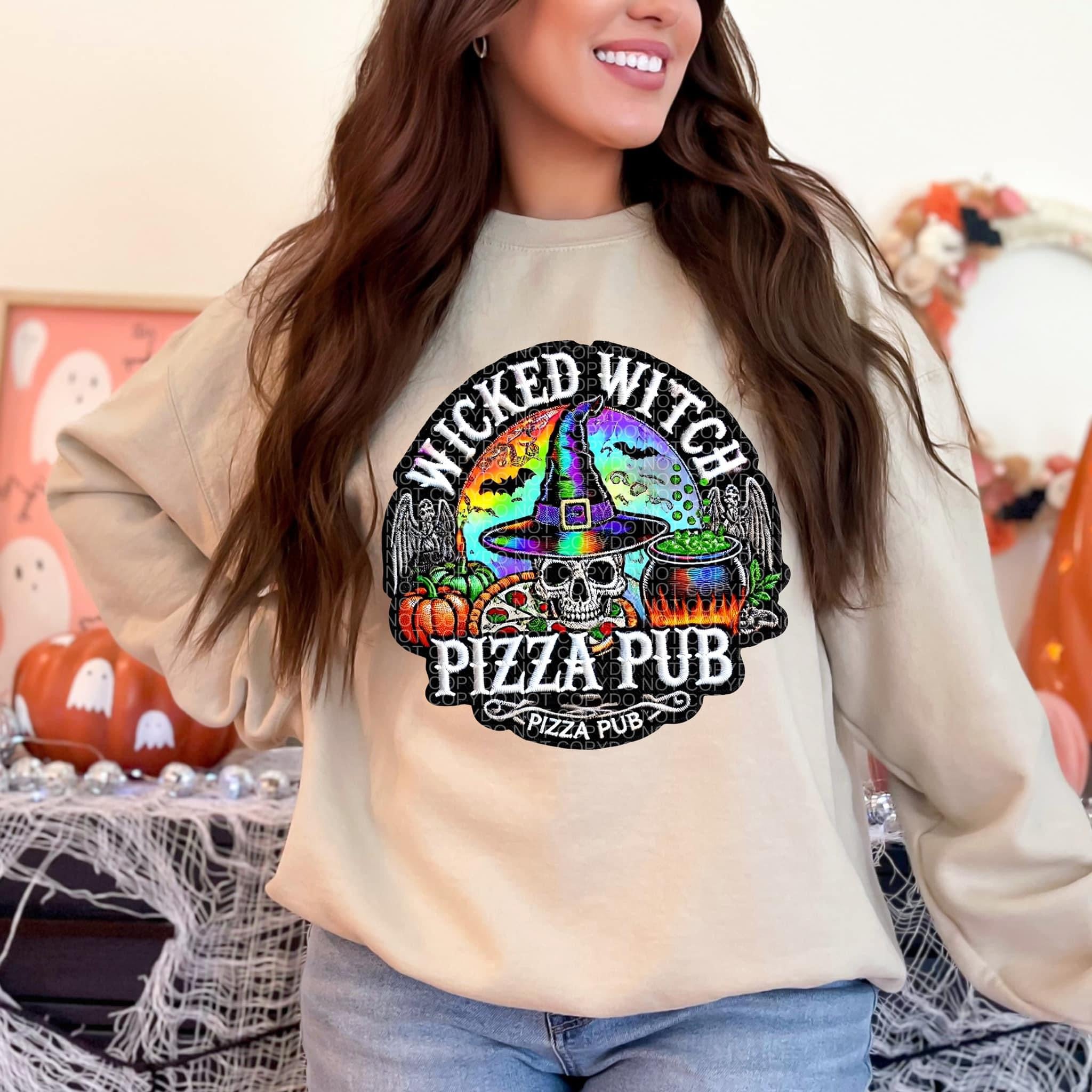 Wicked Witch Pizza Pub TRANSFER HMWK – Sassy Sublimation & Screen Prints
