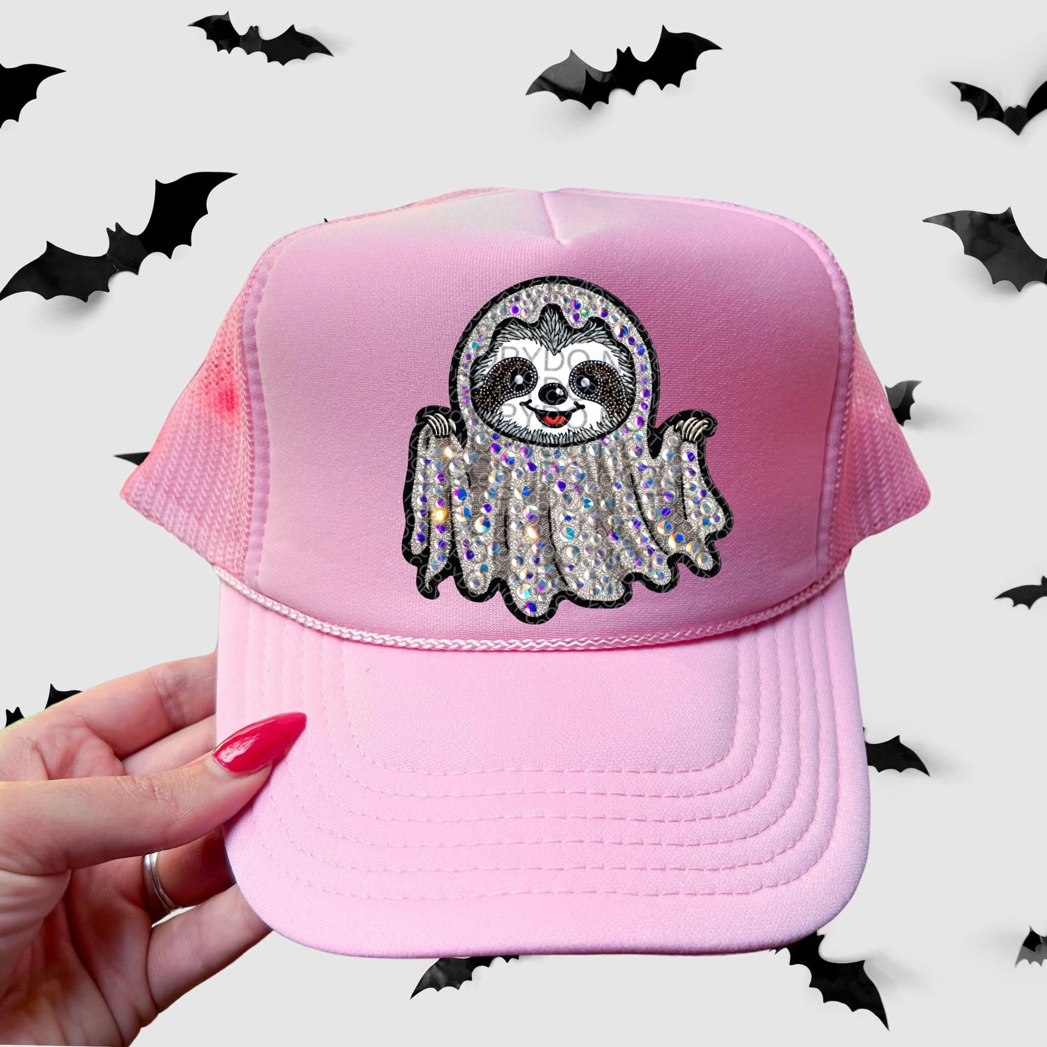 Sloth Ghost Sequin Faux Hat Patch 3-4” DTF TRANSFER HMWK – Sassy ...