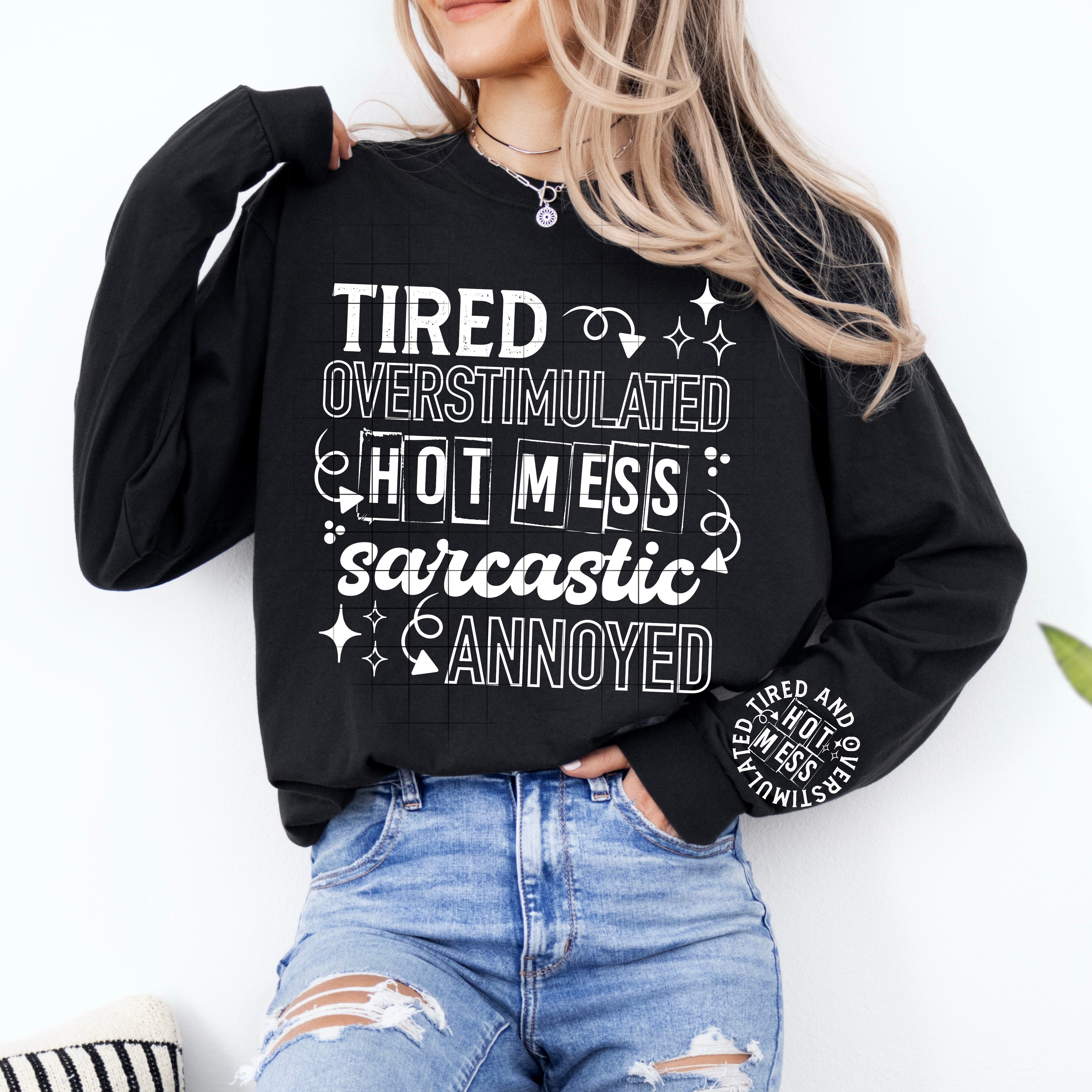 Tired Overstimulated Hot Mess With Pocket DROPDOWN TRANSFER CSC MAR ...
