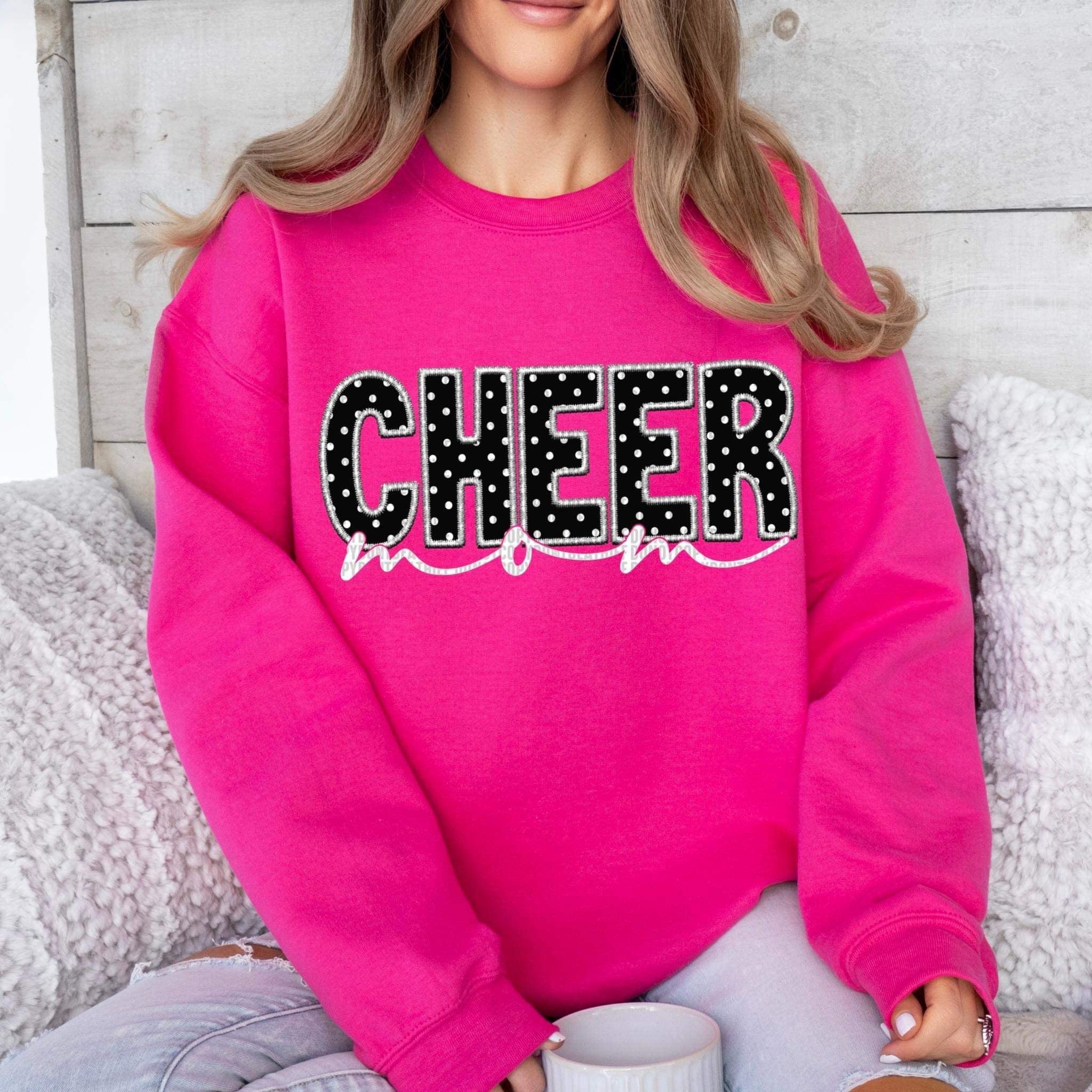 Cheer Mom WHT Polka Dot TRANSFER – Sassy Sublimation & Screen Prints