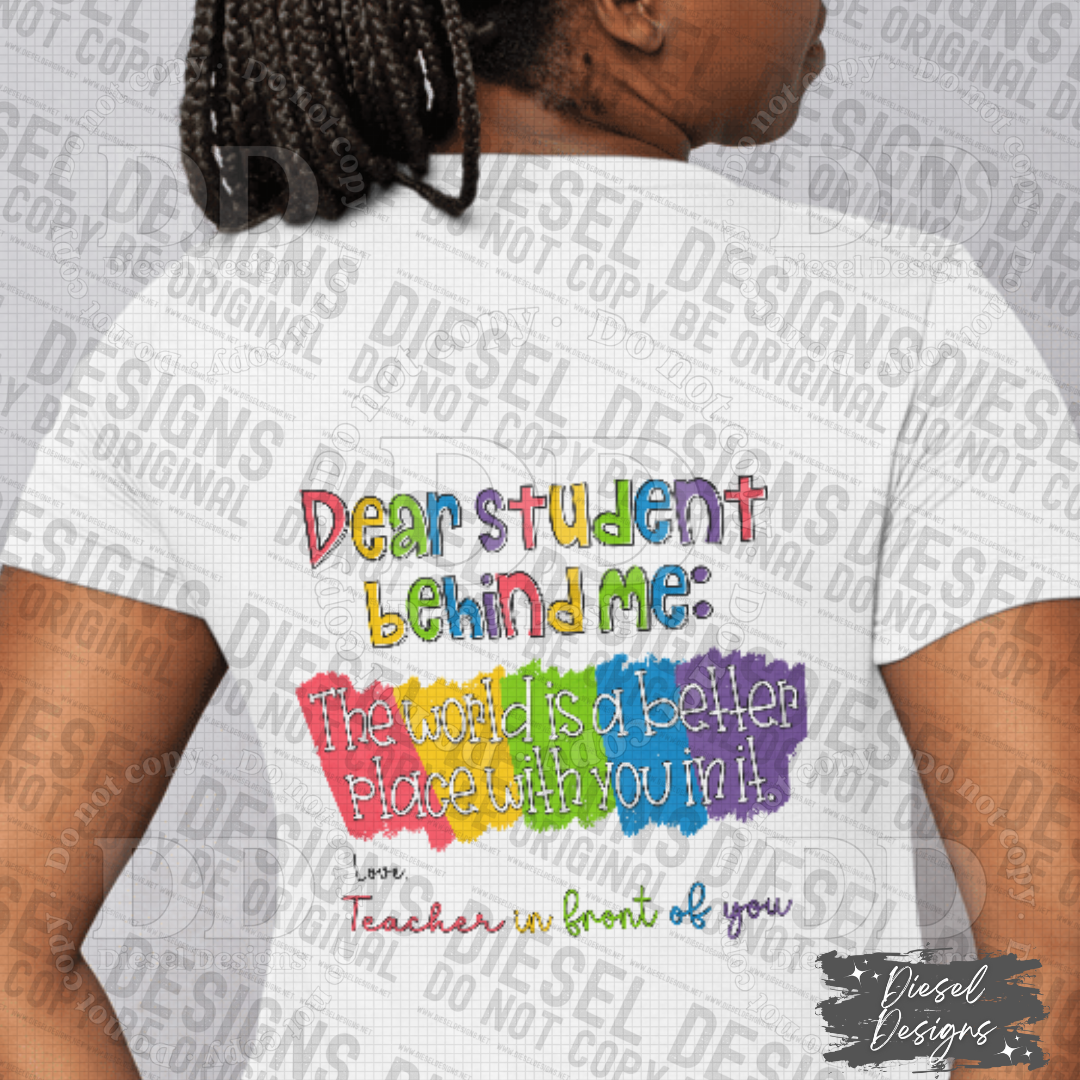Dear Student Behind Me: Love, A Teacher Rainbow TRANSFER – Sassy ...