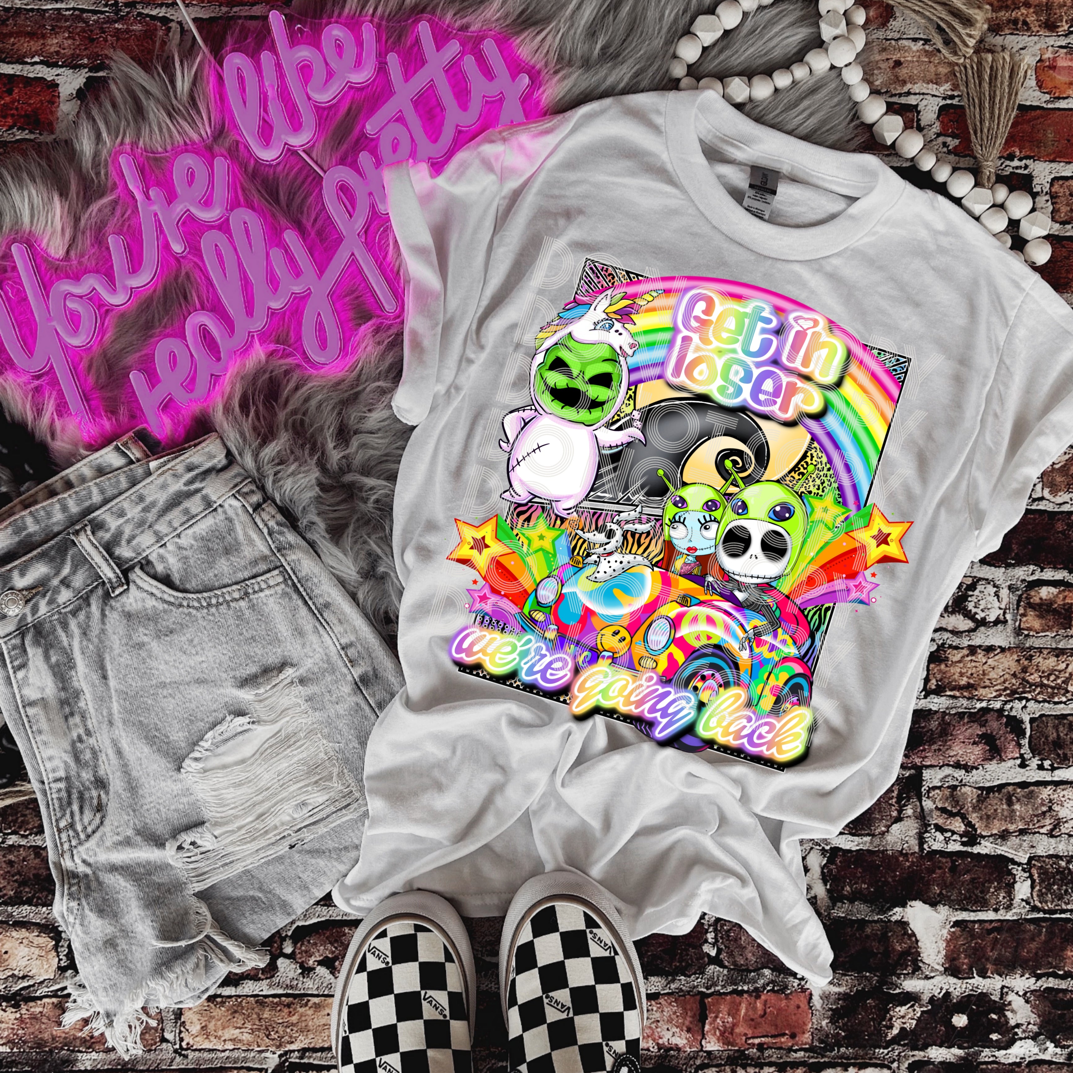 Get In Loser We’re Going Back Rainbow TRANSFER – Sassy Sublimation ...