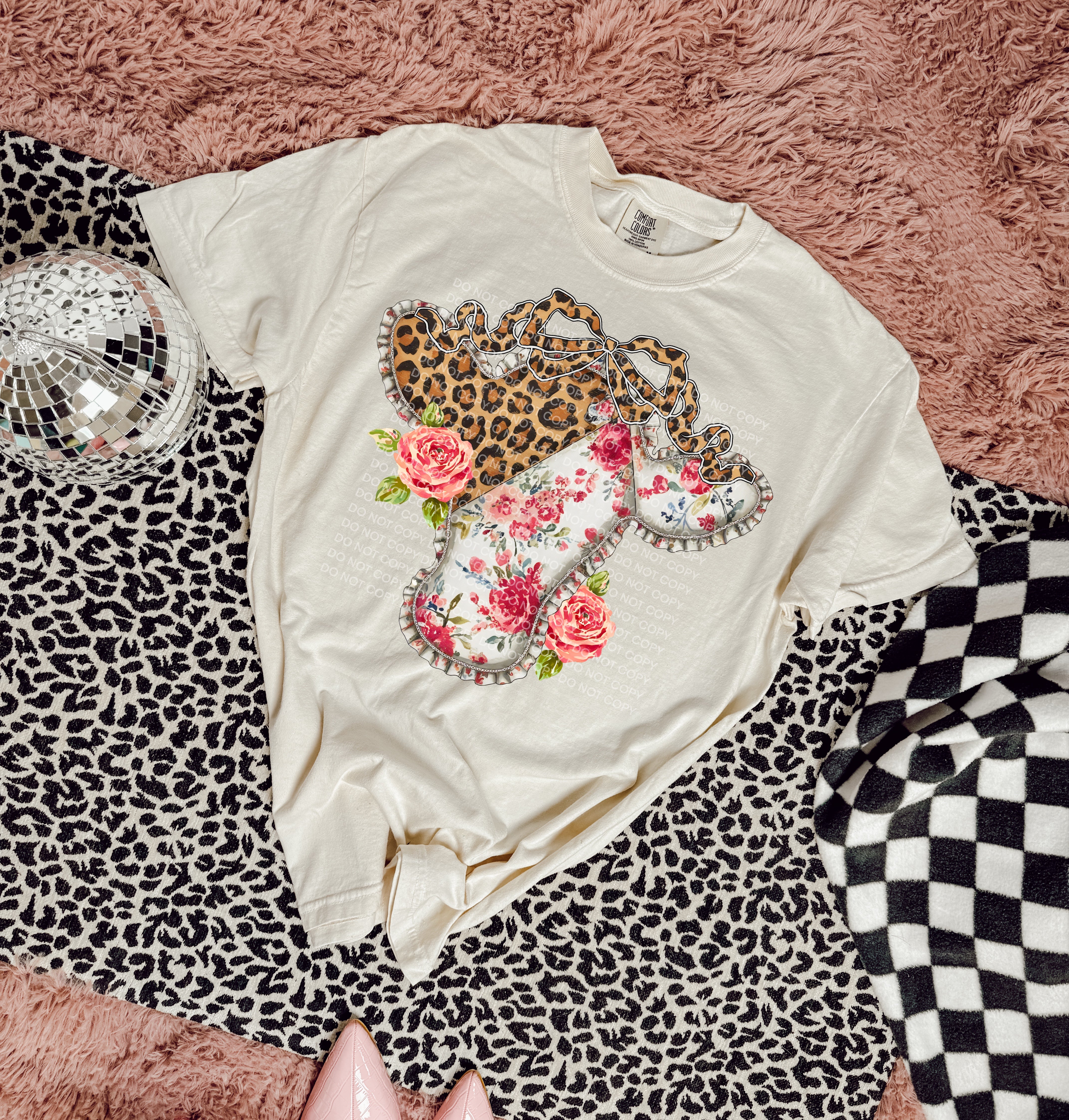 Leopard And Roses Cow Head With Bow TRANSFER SCG DEC 25 – Sassy ...