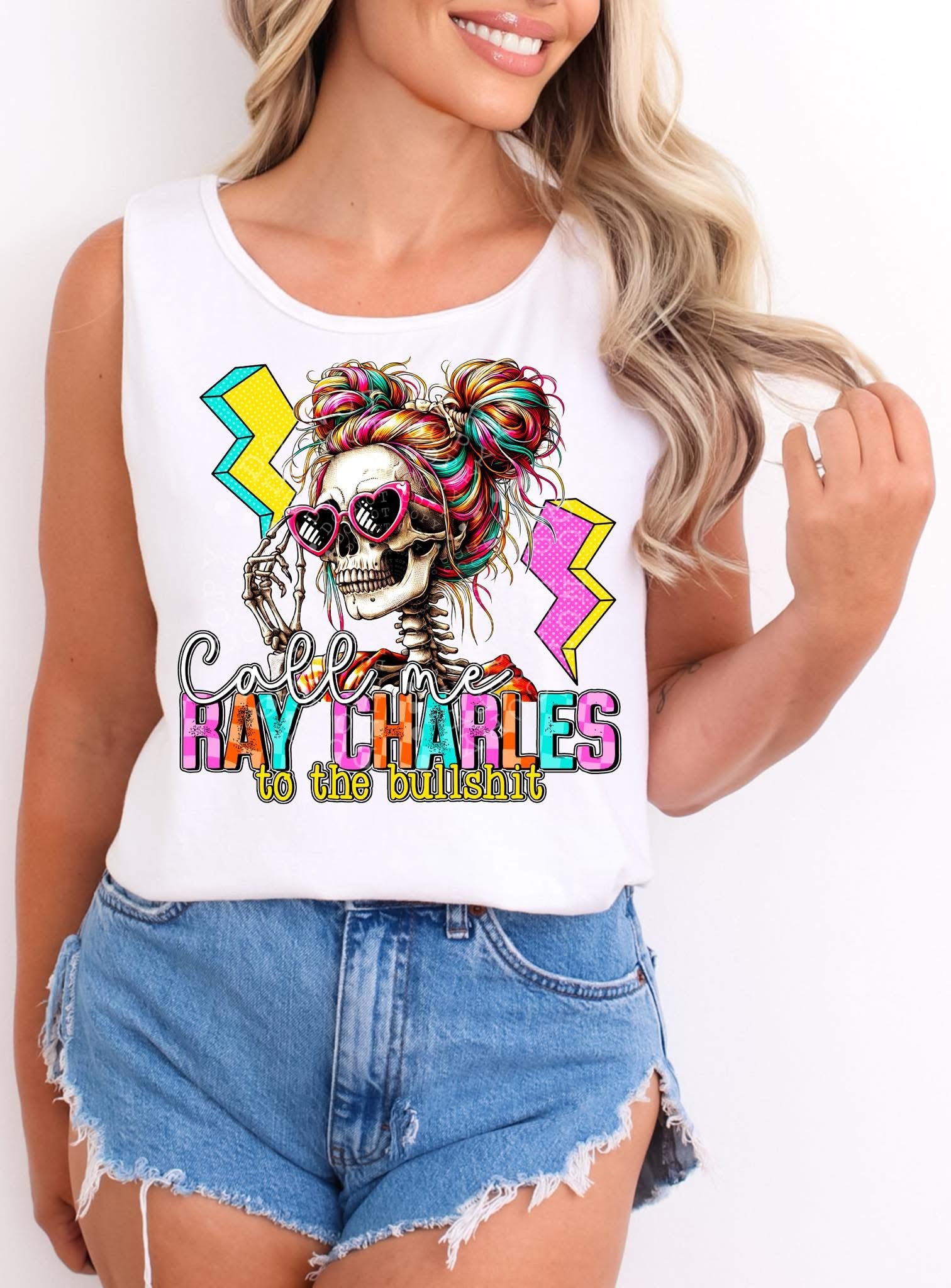 Call Me Ray Messy Bun Skelly TRANSFER CST MAR – Sassy Sublimation ...