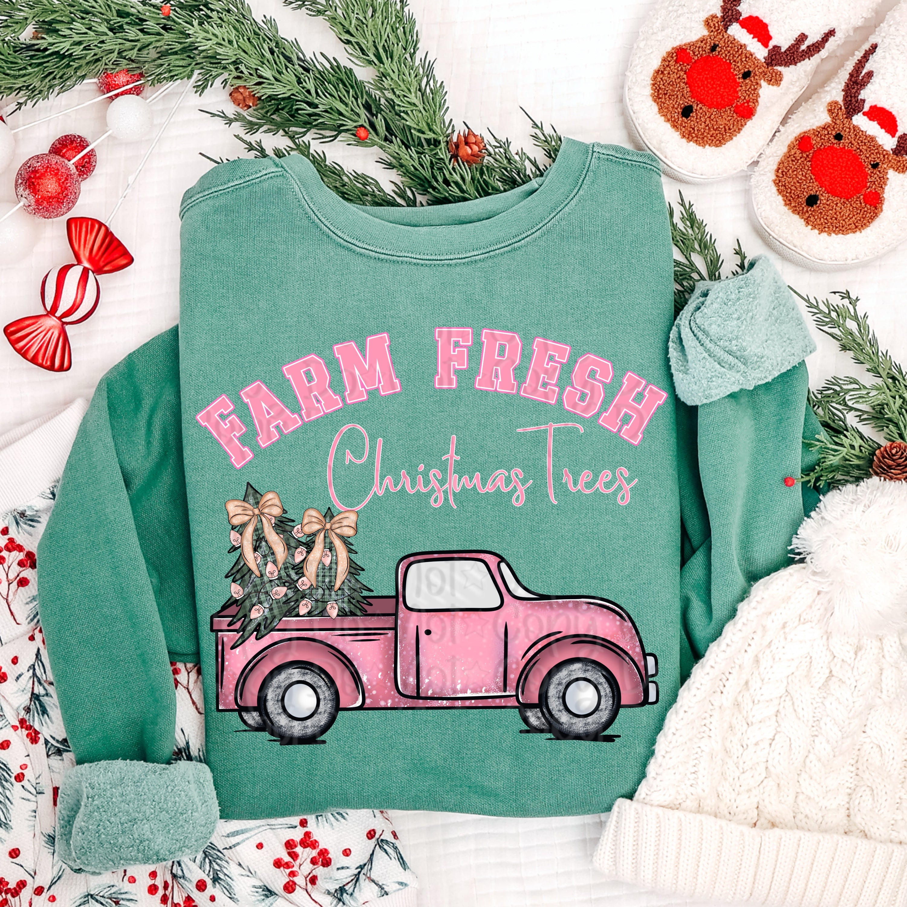 Farm Fresh Christmas Trees Pink Truck TRANSFER VIRGO OCT 25 – Sassy ...