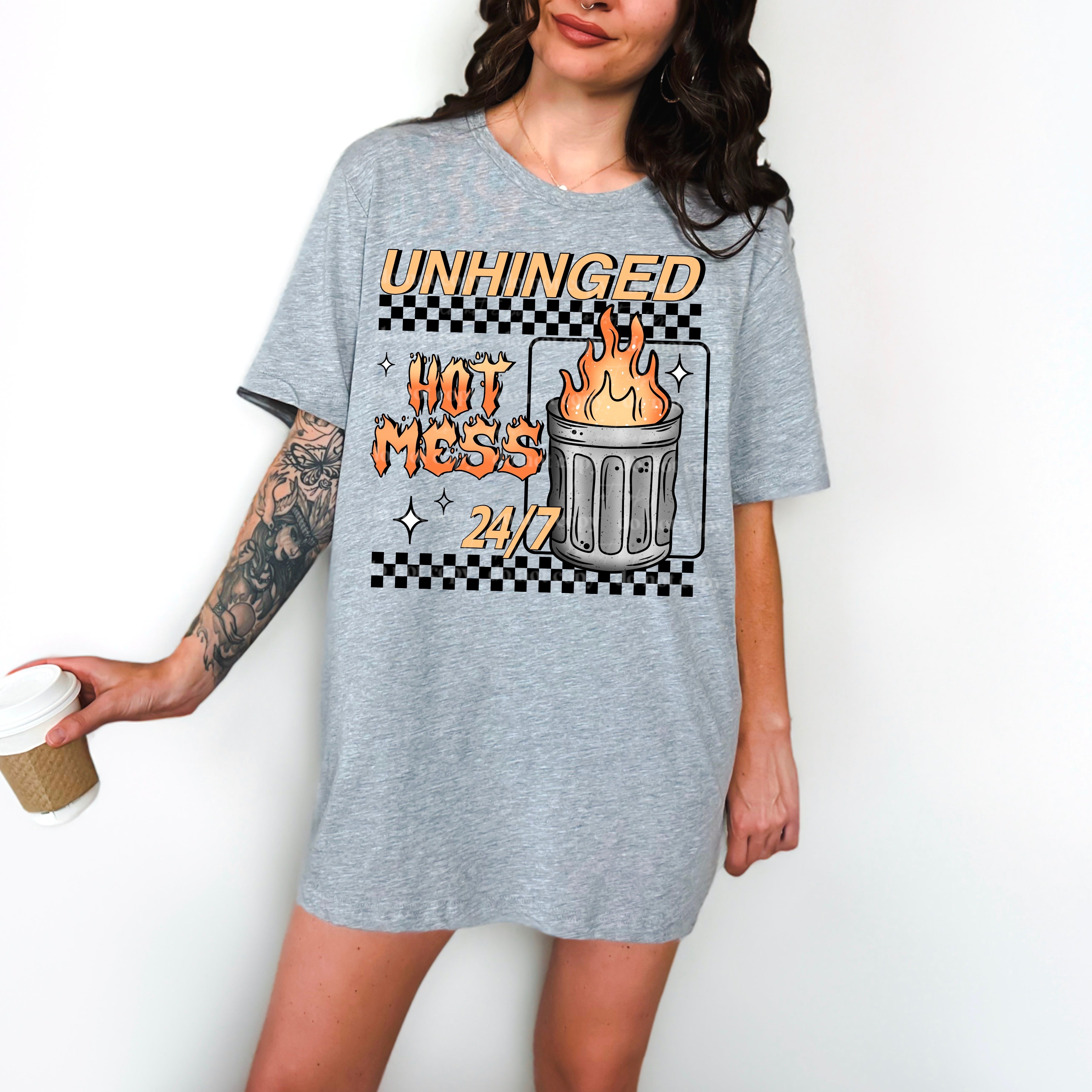 Unhinged Hot Mess DROPDOWN TRANSFER DEC CSC – Sassy Sublimation ...