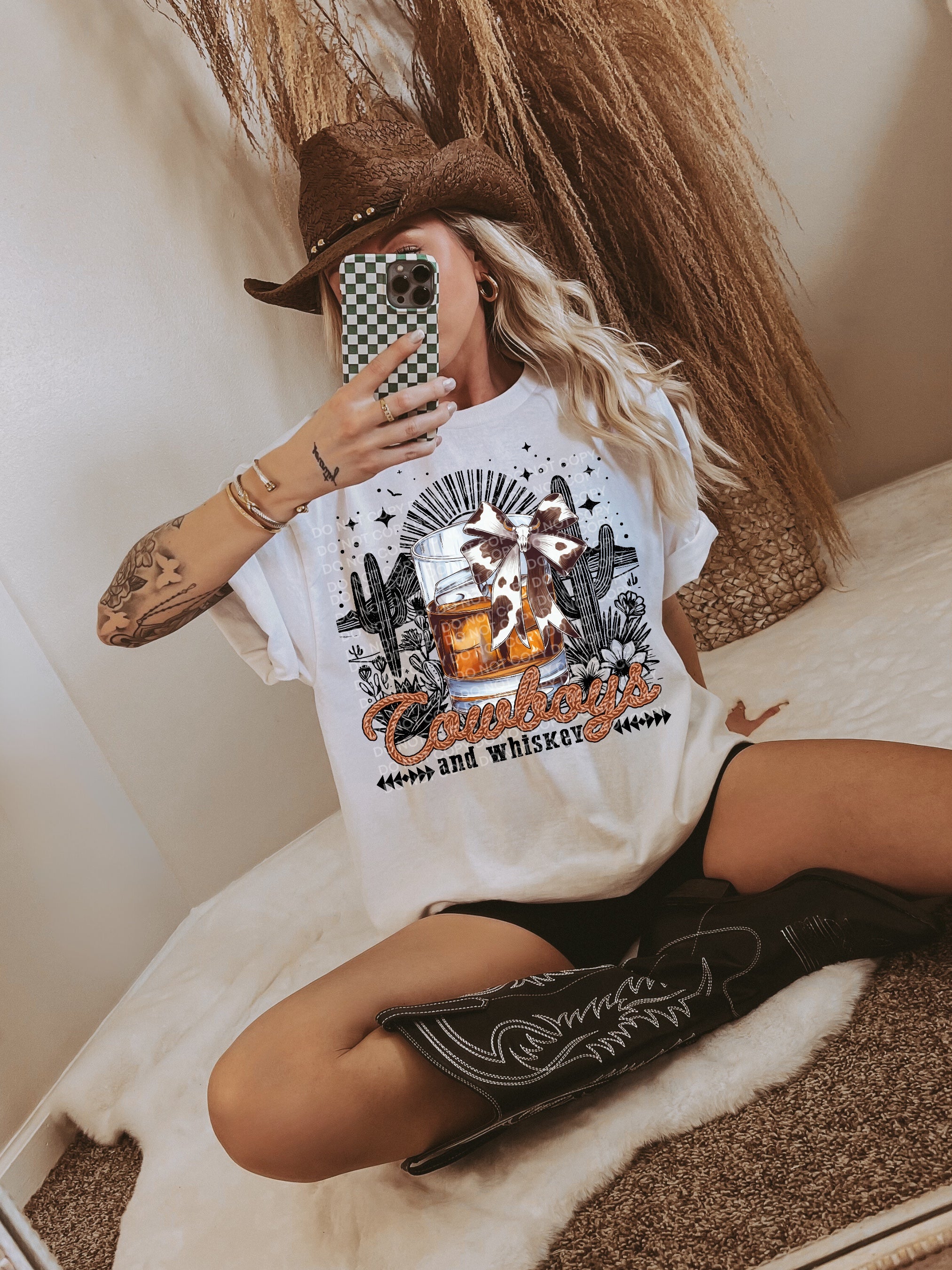 Cowboys And Whiskey TRANSFER SCG MAR – Sassy Sublimation & Screen Prints