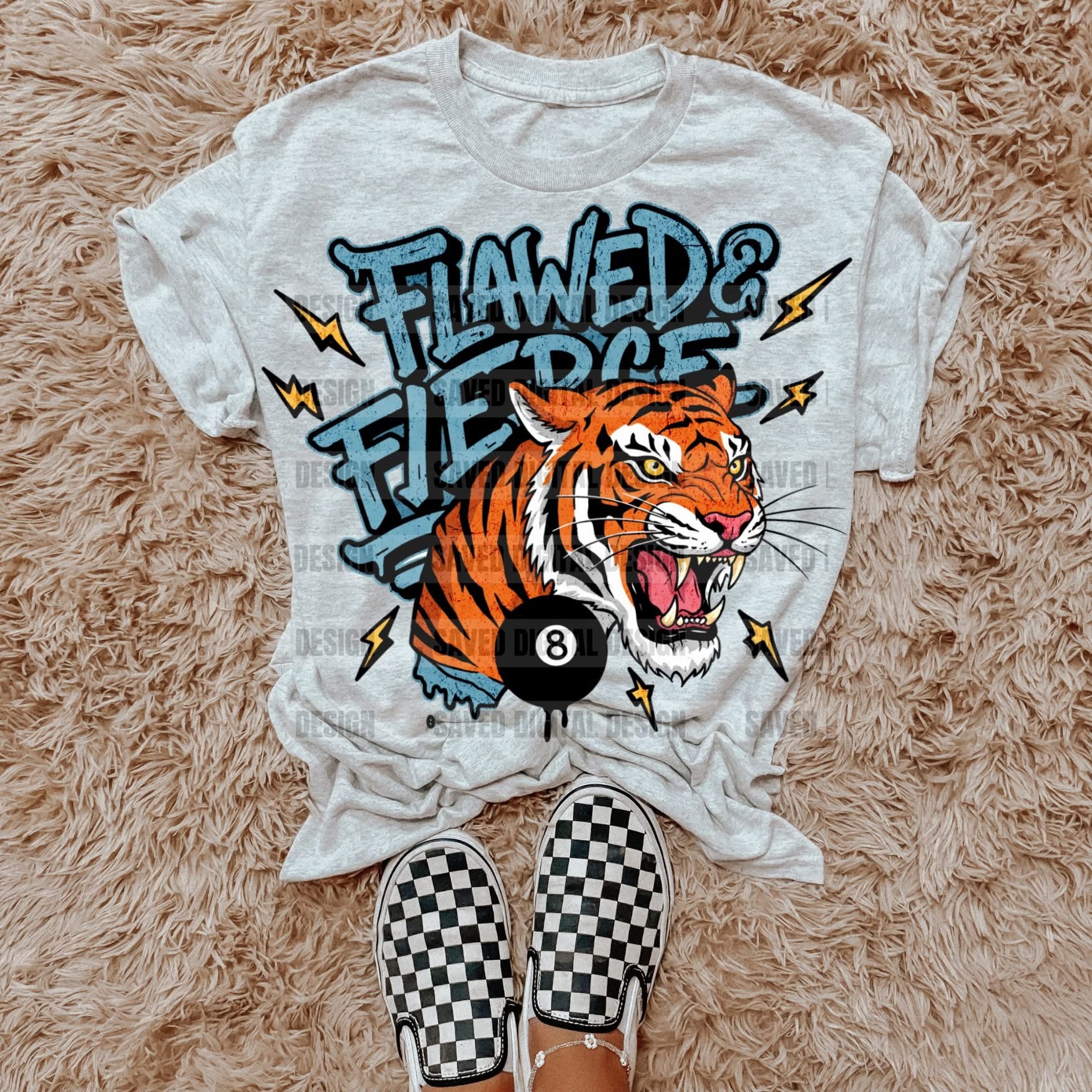 Flawed & Fierce Tiger Bolt TRANSFER SAV FEB 25 – Sassy Sublimation ...