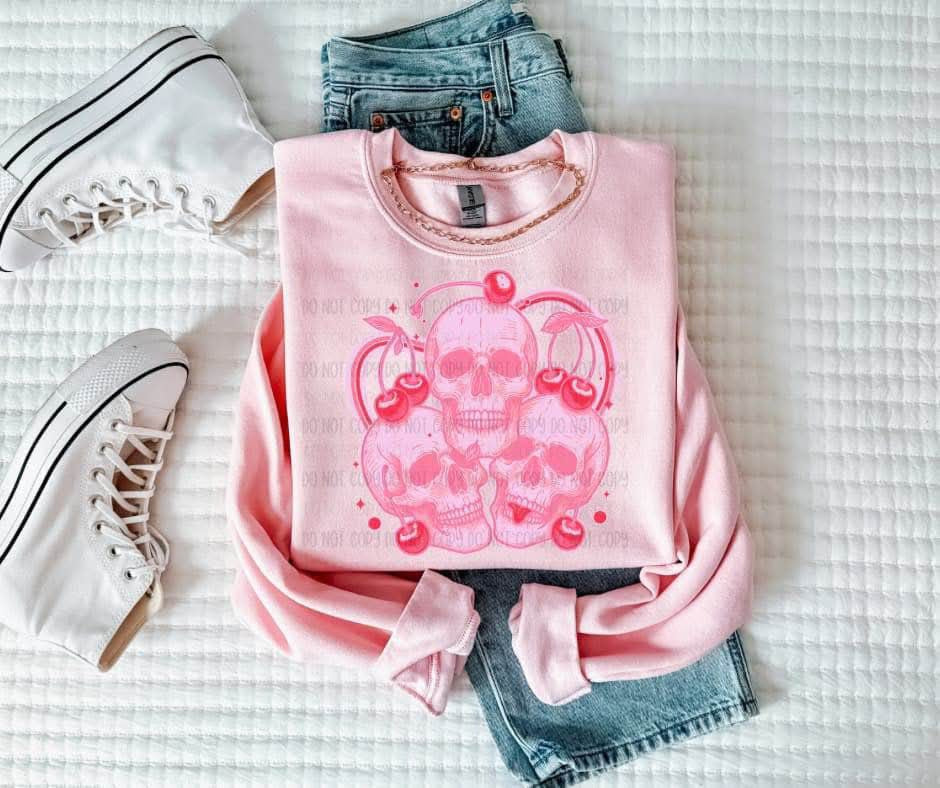 Pink Skull Cherry Collage TRANSFER DEC SCG – Sassy Sublimation & Screen ...