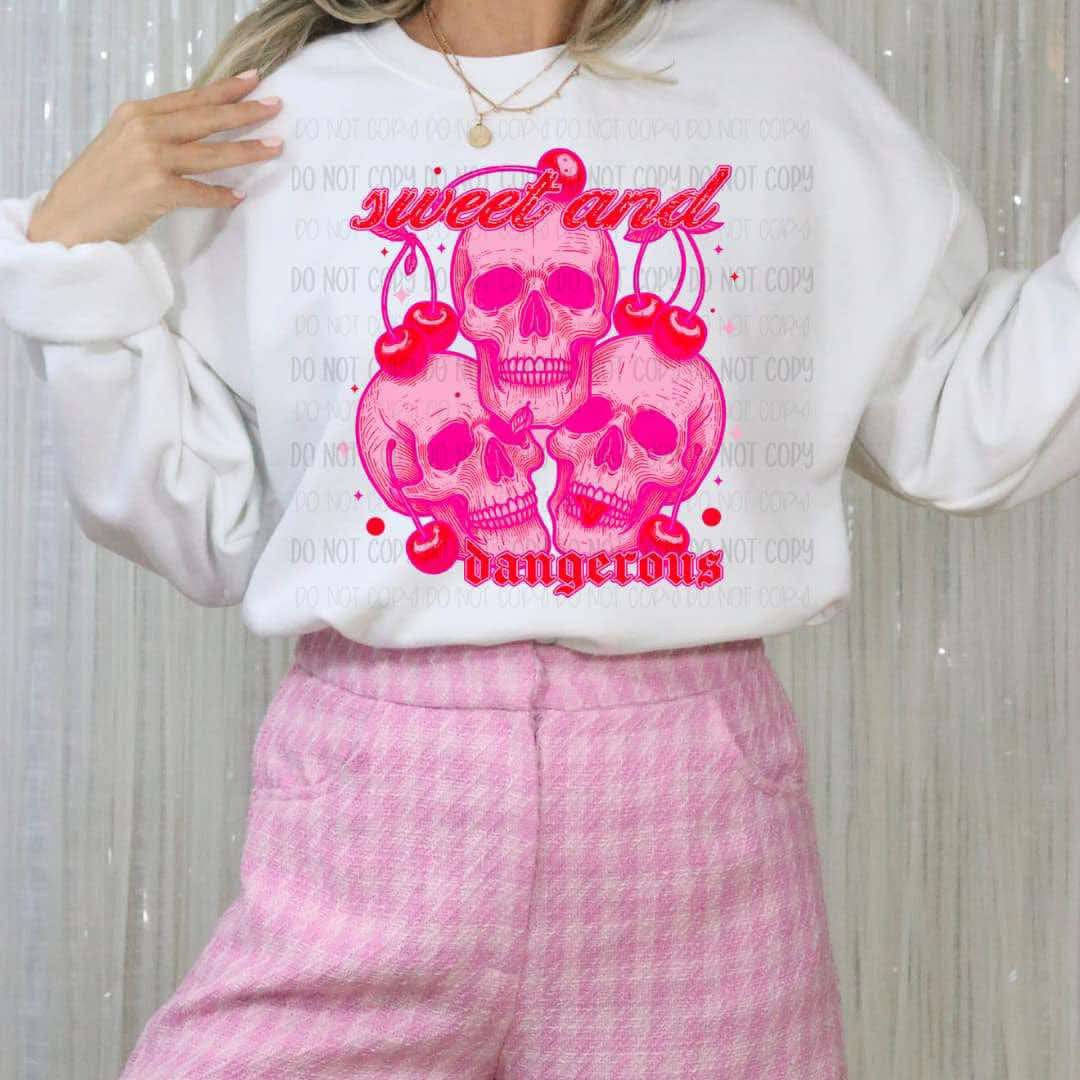 Sweet And Dangerous Skull Cherry TRANSFER DEC SCG – Sassy Sublimation ...