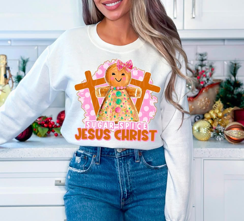 Sugar Spice Jesus Christ Gingerbread Girl TRANSFER CST SEPT – Sassy ...