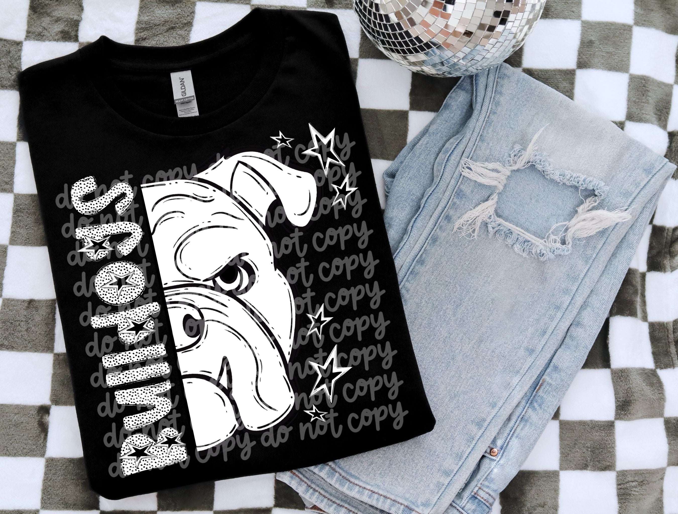 BW Dottie Mascots Dropdown TRANSFER PHDC JUNE – Sassy Sublimation ...