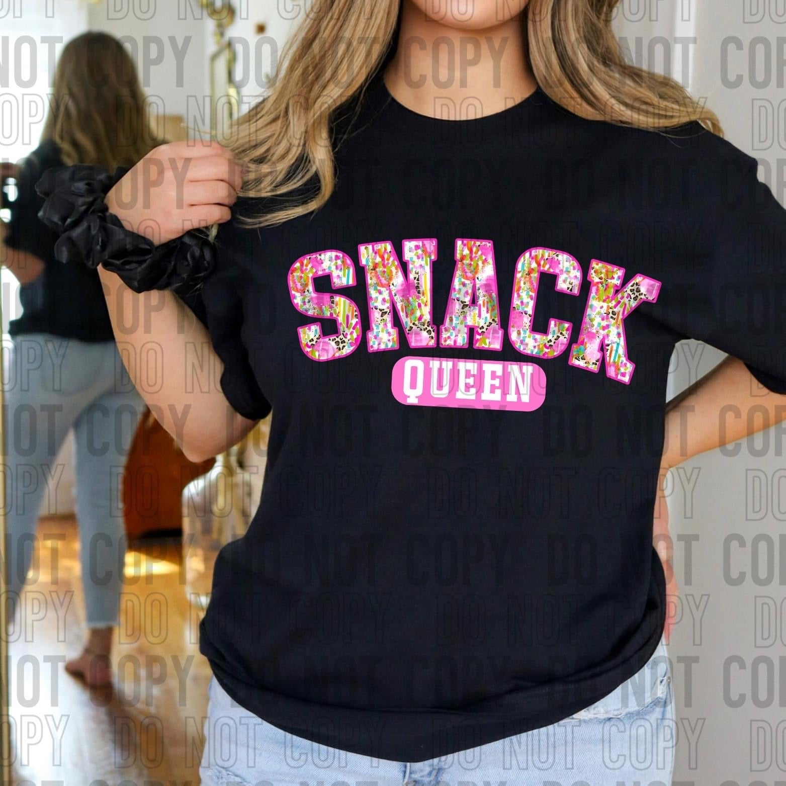 Snack Queen Pink TRANSFER – Sassy Sublimation & Screen Prints