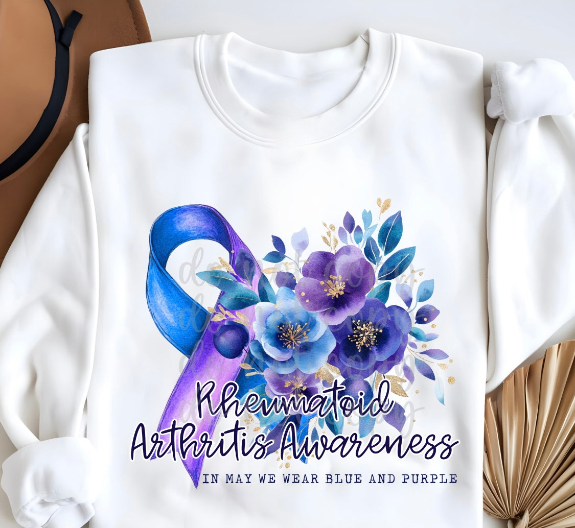 Rheumatoid Arthritis Awareness In May We Wear Blue & Purple TRANSFER P ...