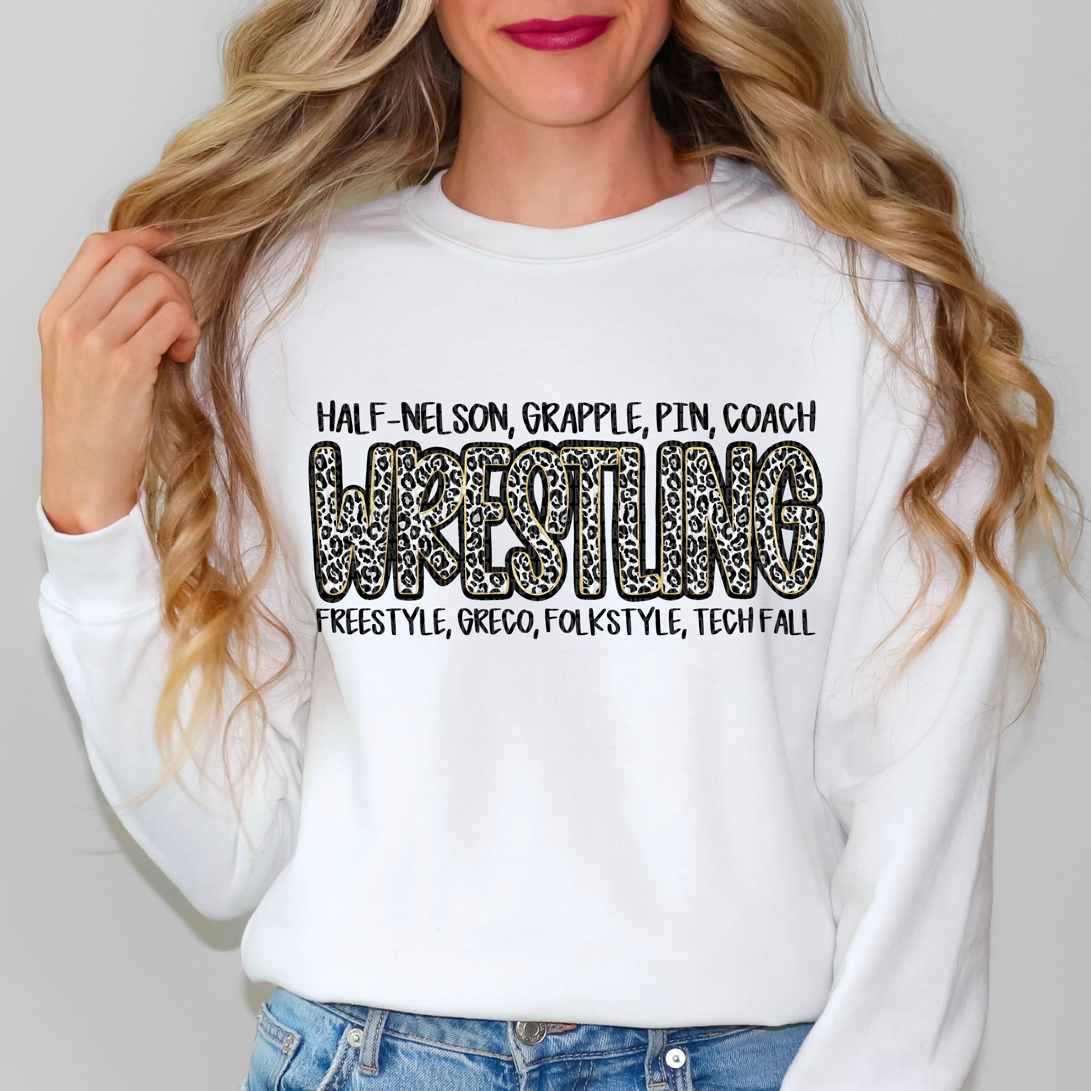 Wrestling Leopard Half-Nelson Grapple Pin TRANSFER SDD – Sassy ...