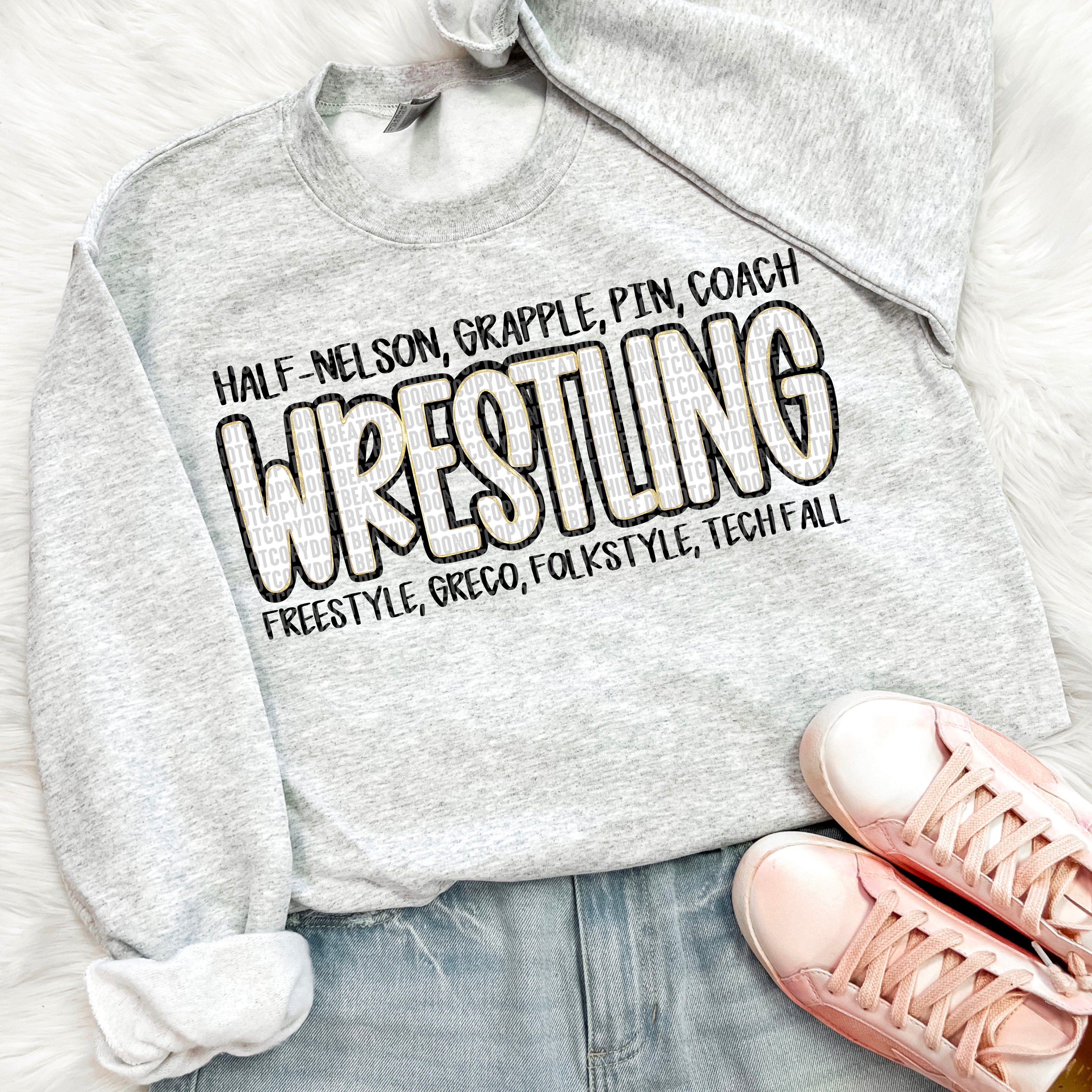 Wrestling Half-Nelson Grapple Pin Wht TRANSFER SDD – Sassy Sublimation ...
