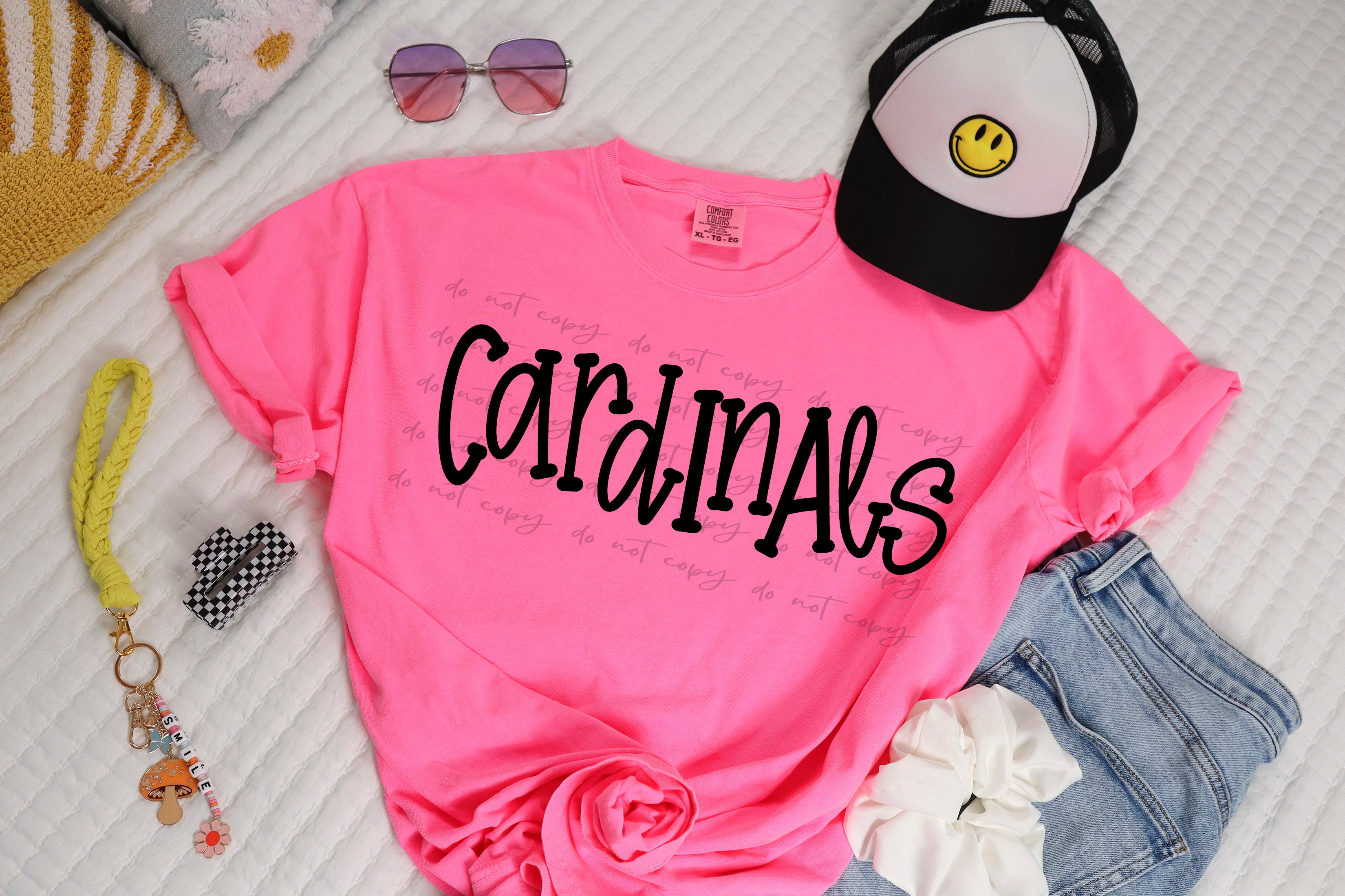 Cardinals Funky Serif Black SCREEN – Sassy Sublimation & Screen Prints