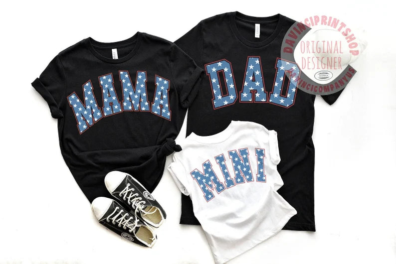 Dad Red, White, Blue And Stars TRANSFER – Sassy Sublimation & Screen Prints