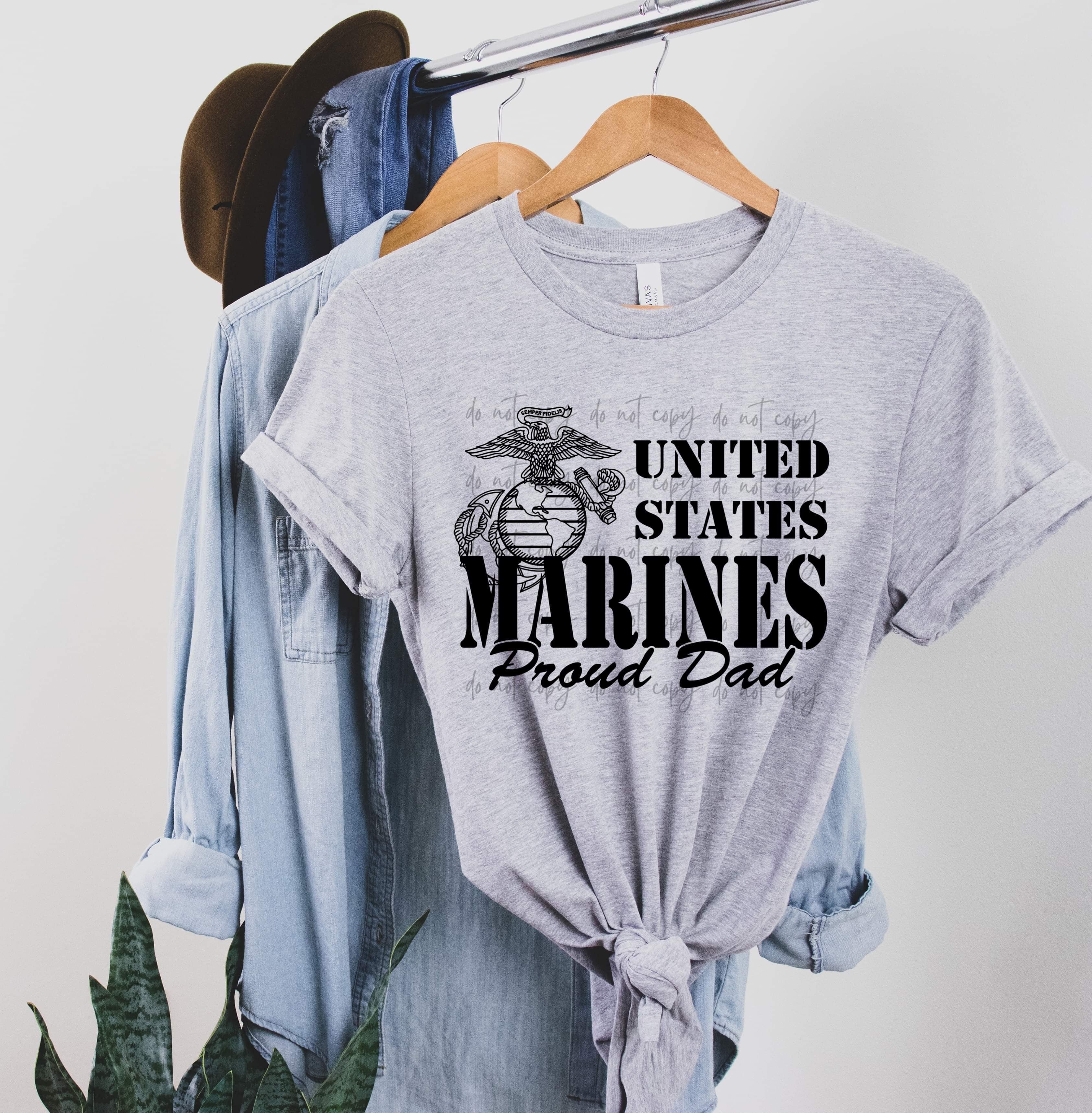United States Marines Proud Dad TRANSFER – Sassy Sublimation & Screen ...