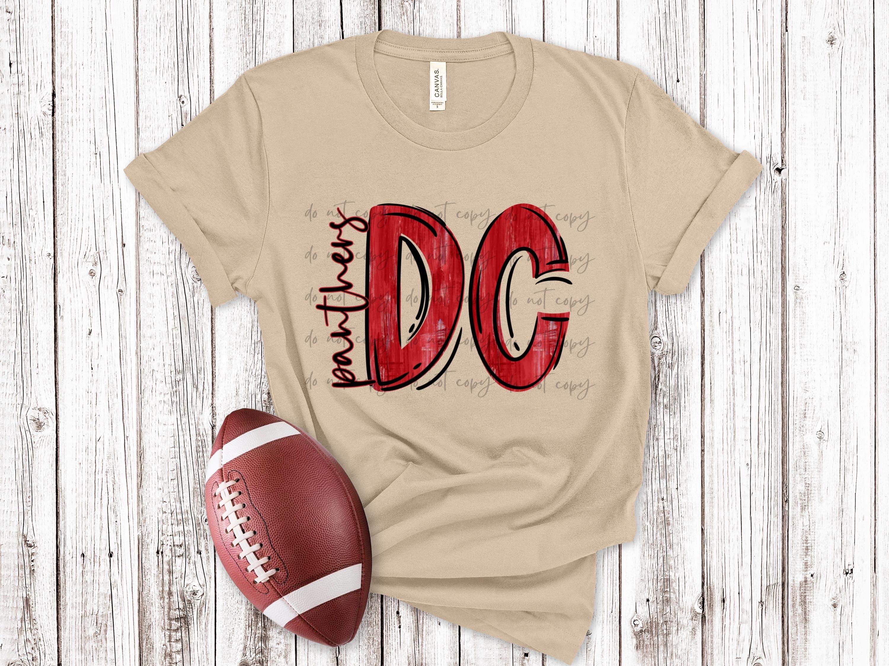 Panthers DC Red With Black Trim TRANSFER – Sassy Sublimation & Screen ...