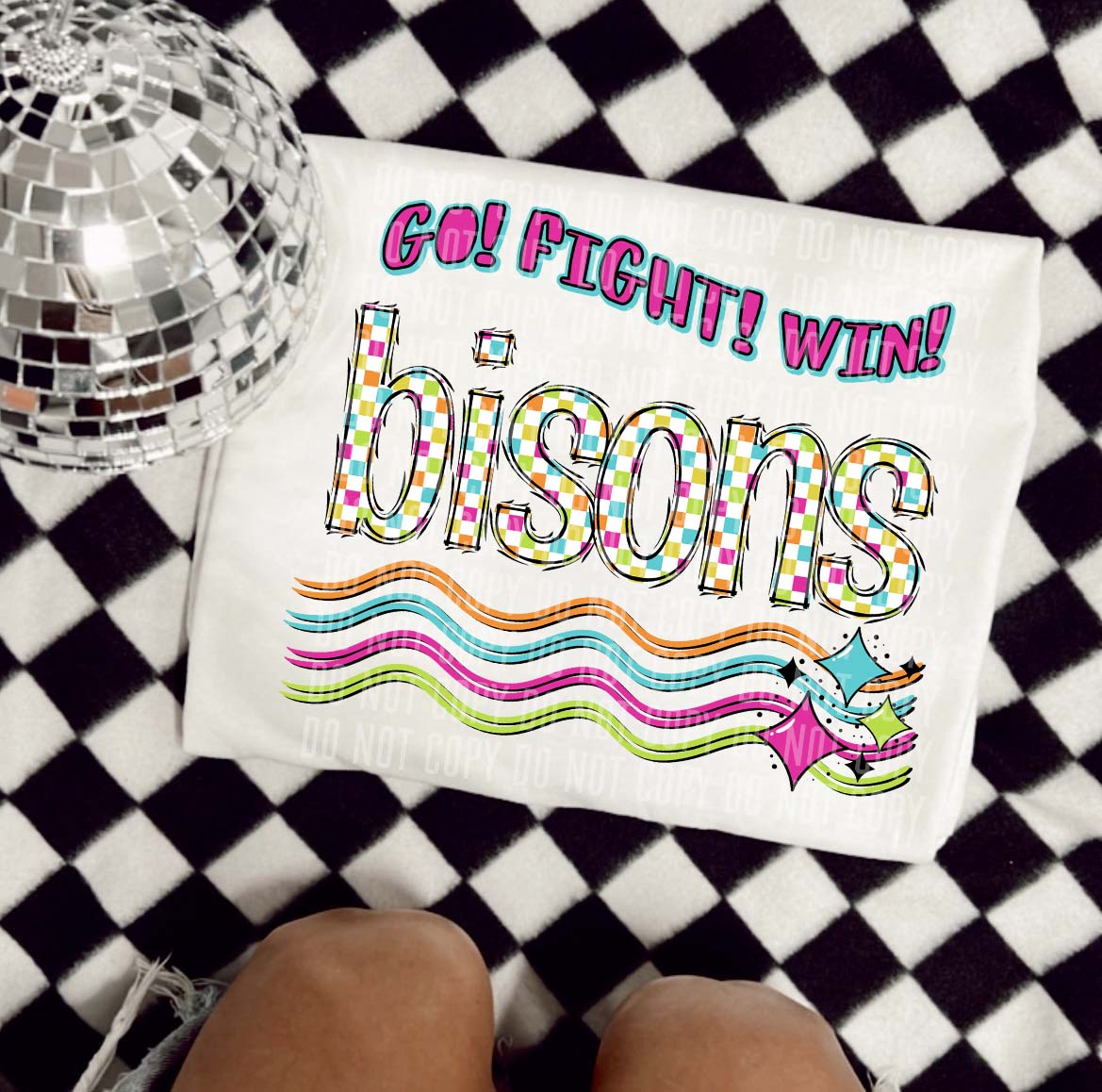 Go Fight Win Bright Checkered Mascots DROPDOWN TRANSFER CAP – Sassy ...