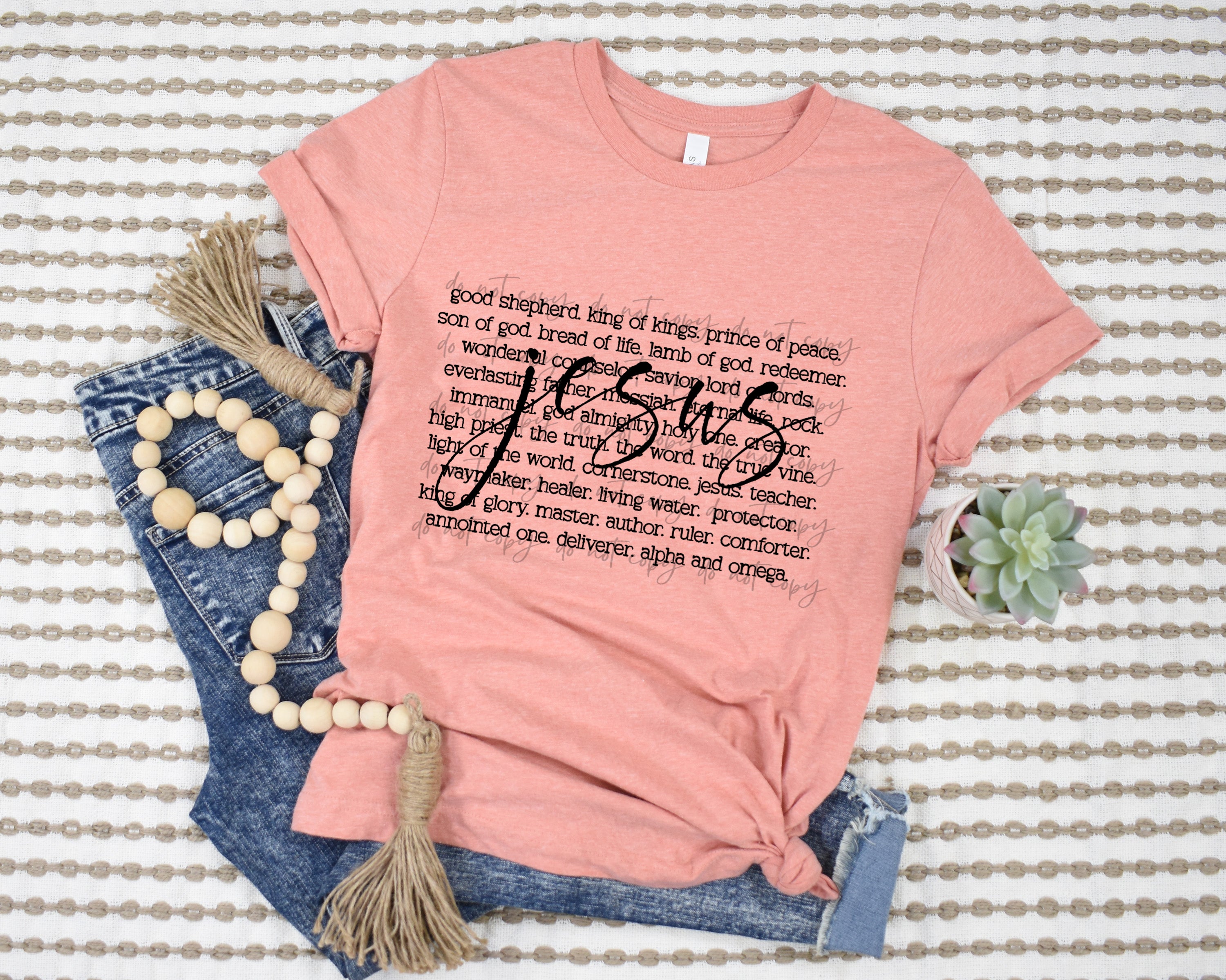 Names Of Jesus Blk TRANSFER – Sassy Sublimation & Screen Prints