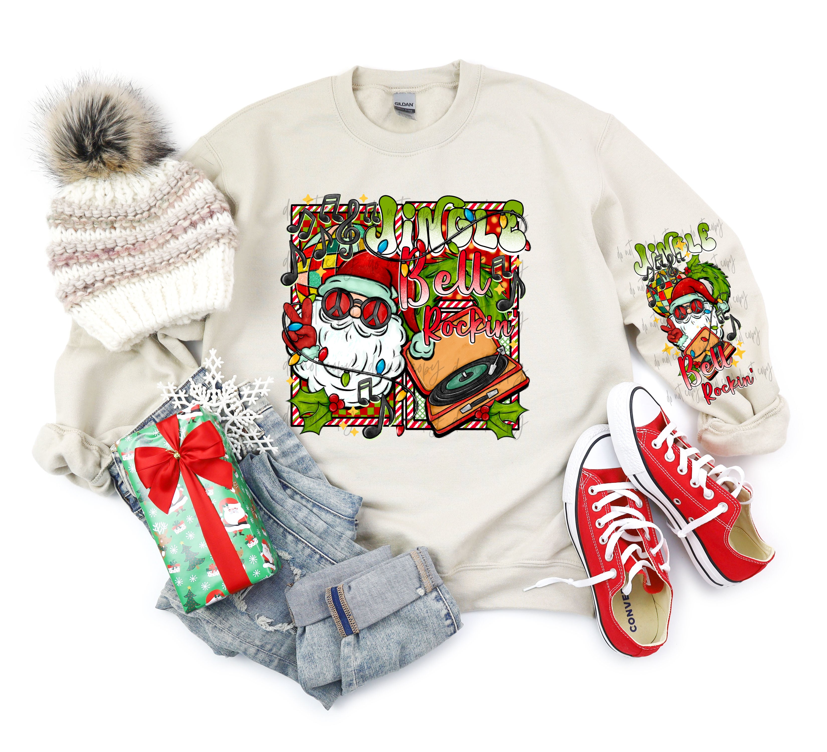 Jingle Bell Rockin’ With Sleeve TRANSFER – Sassy Sublimation & Screen ...