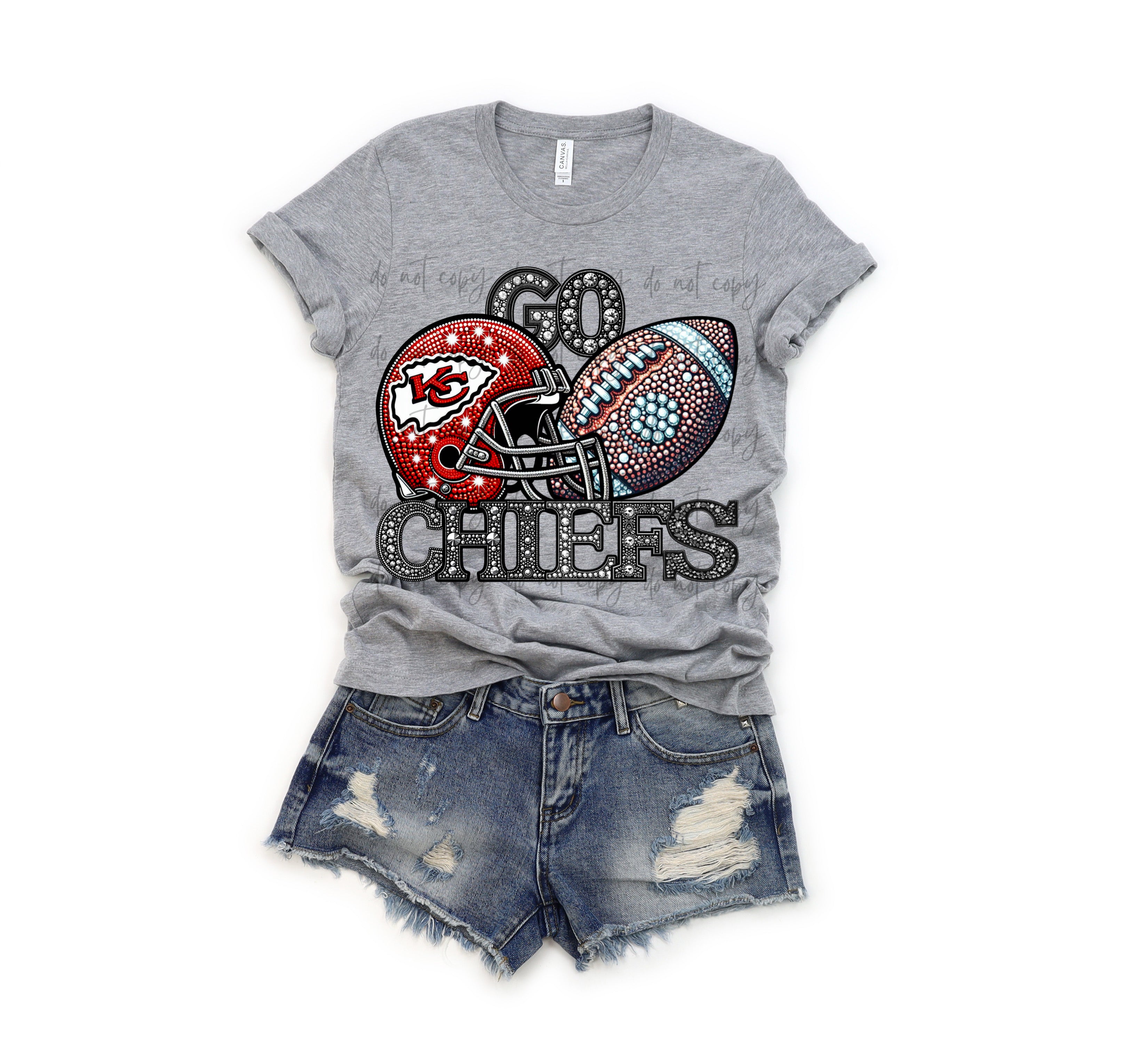 Go Chiefs Faux Rhinestone TRANSFER – Sassy Sublimation & Screen Prints