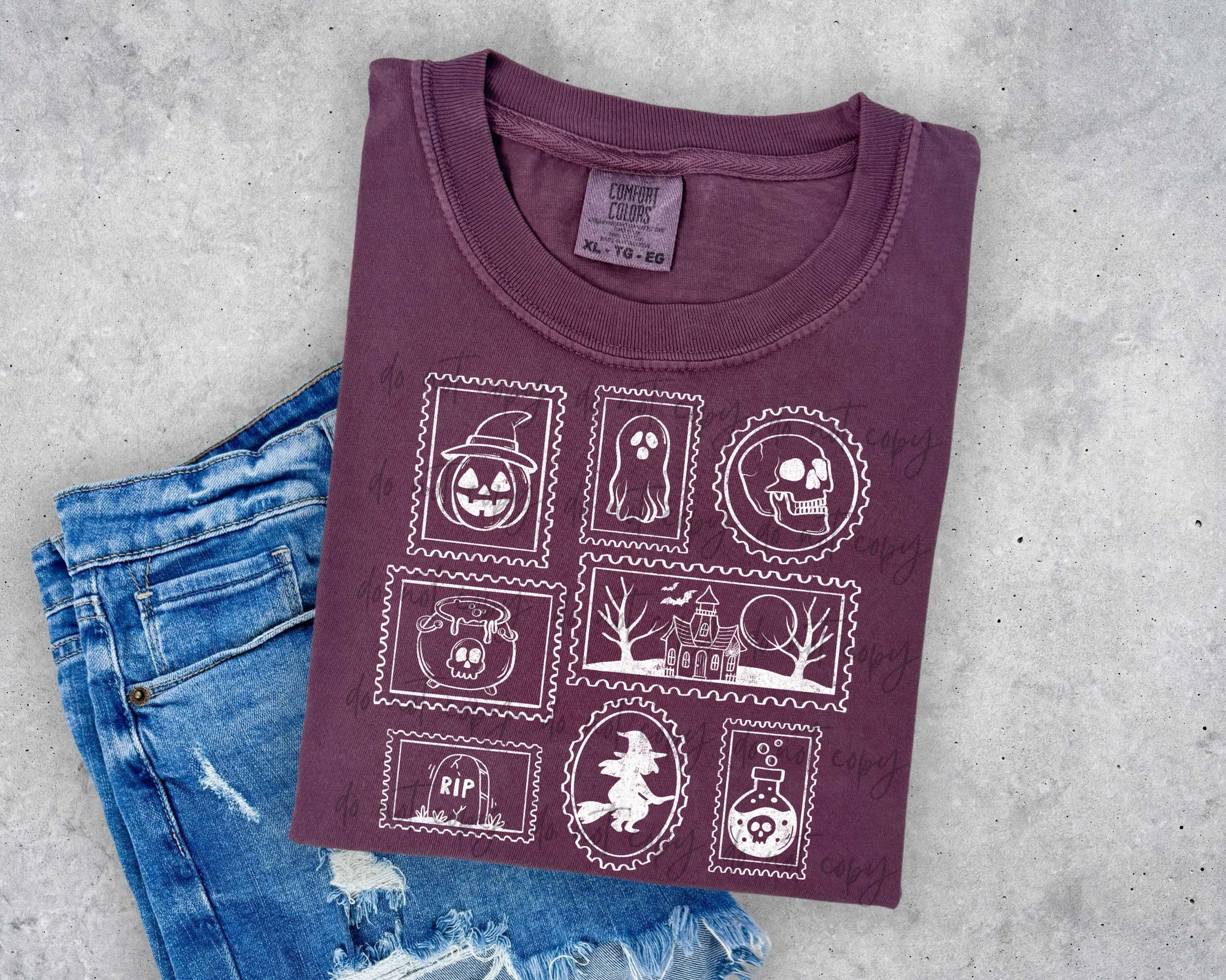 Halloween Stamp Collage Color Dropdown TRANSFER SCAR AUG 25 – Sassy ...