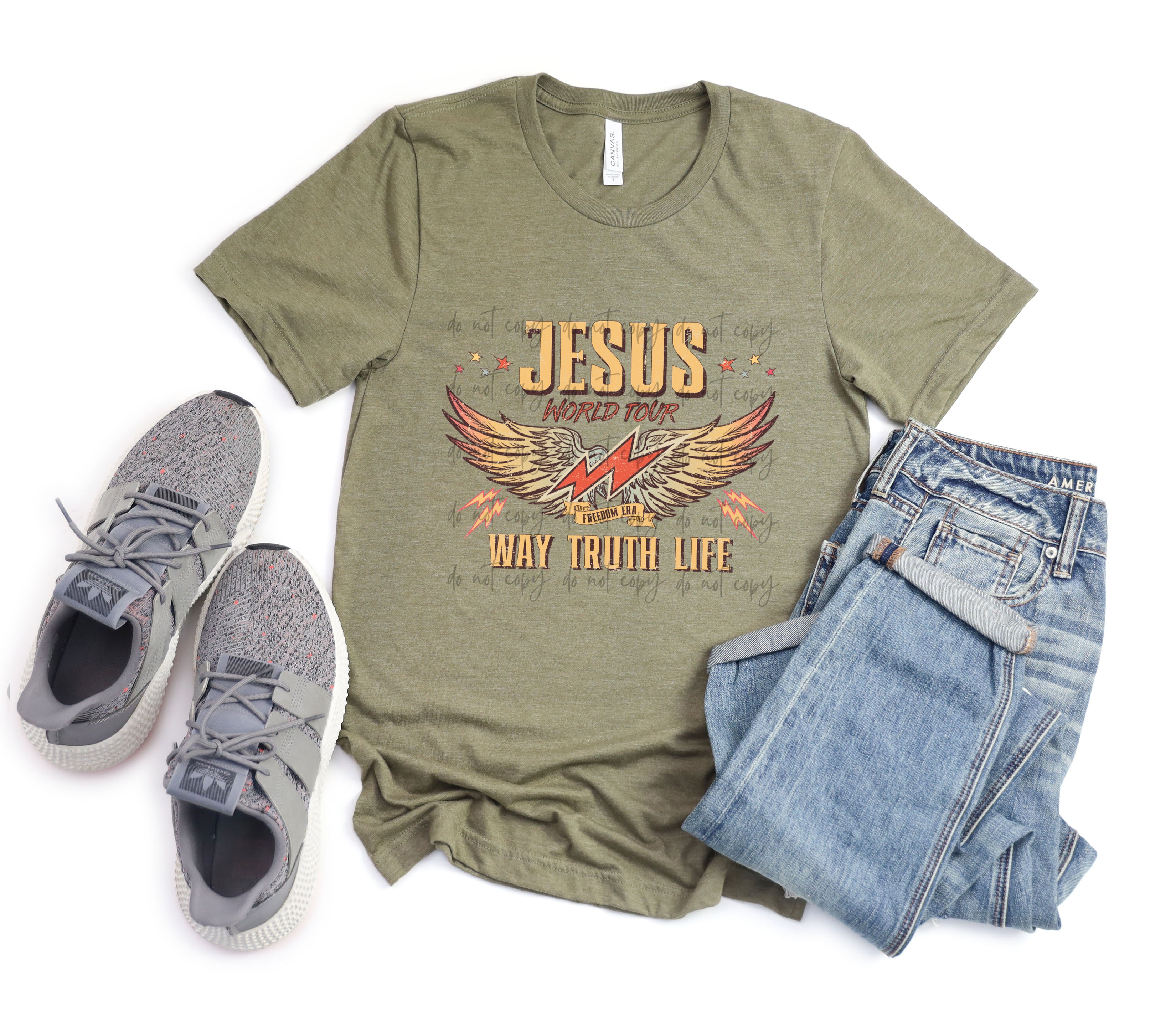 Jesus World Tour Yellow Wings TRANSFER – Sassy Sublimation & Screen Prints