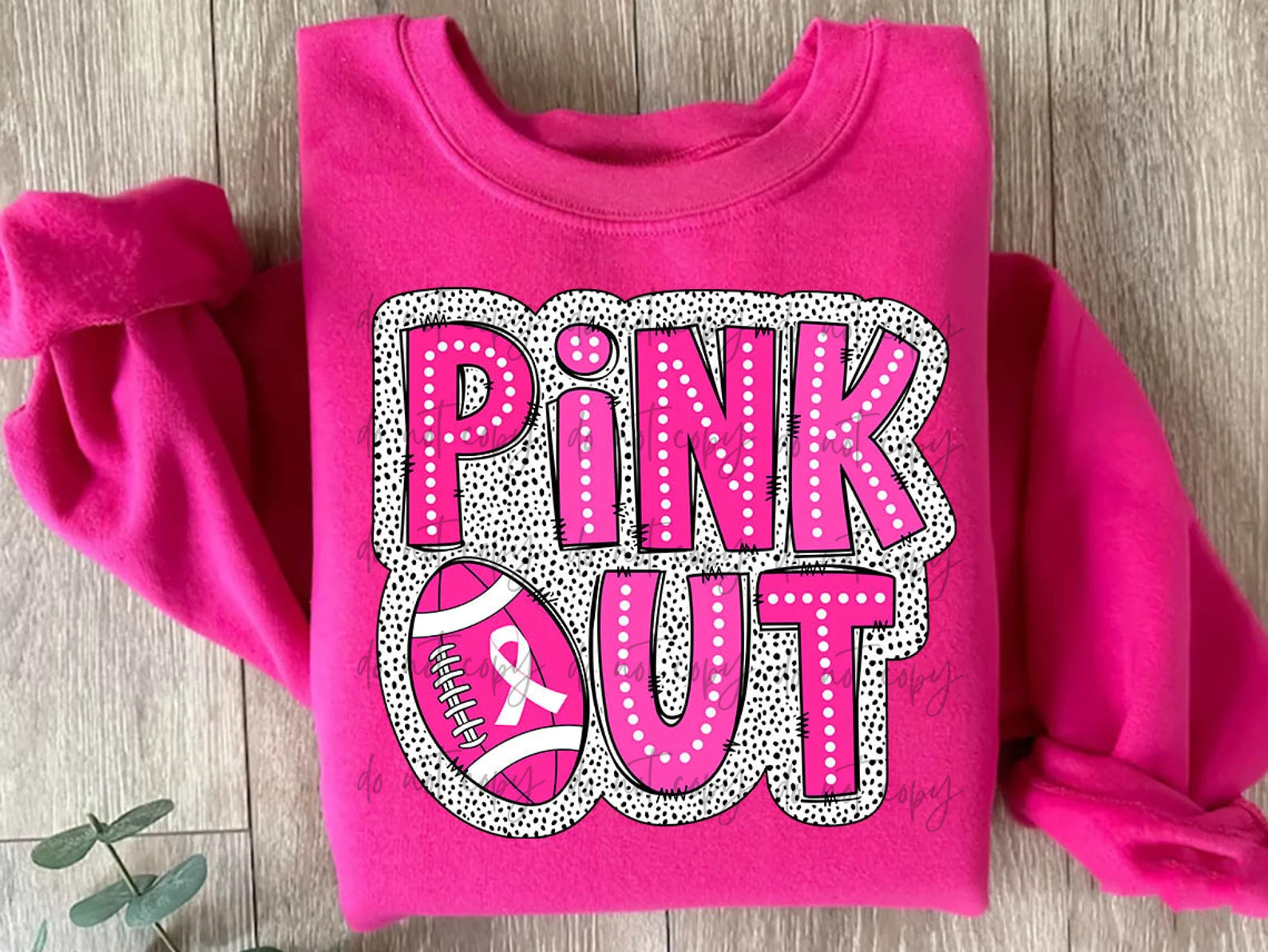 Pink Out Dotted Football TRANSFER – Sassy Sublimation & Screen Prints