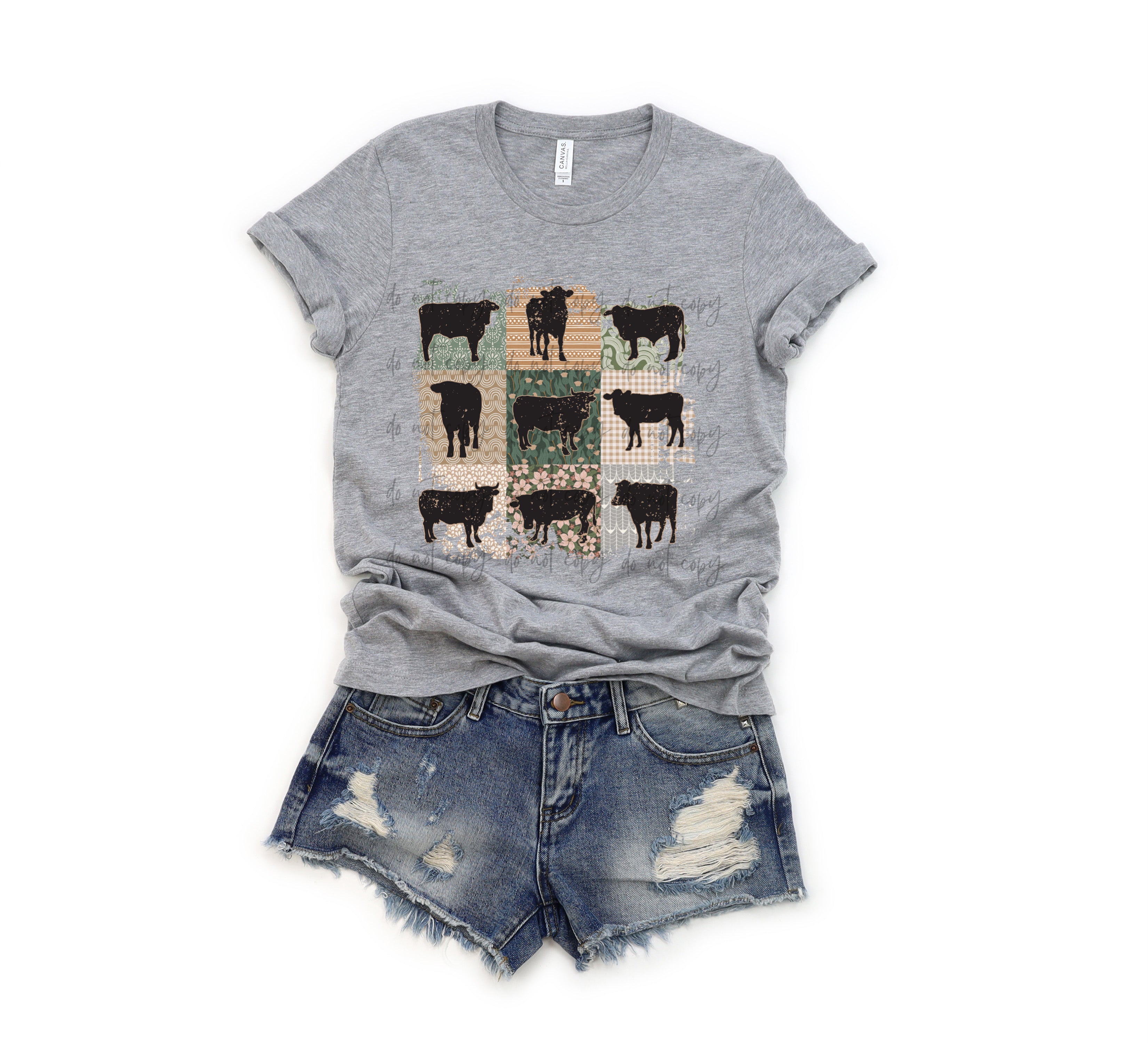 Cow Collage TRANSFER – Sassy Sublimation & Screen Prints