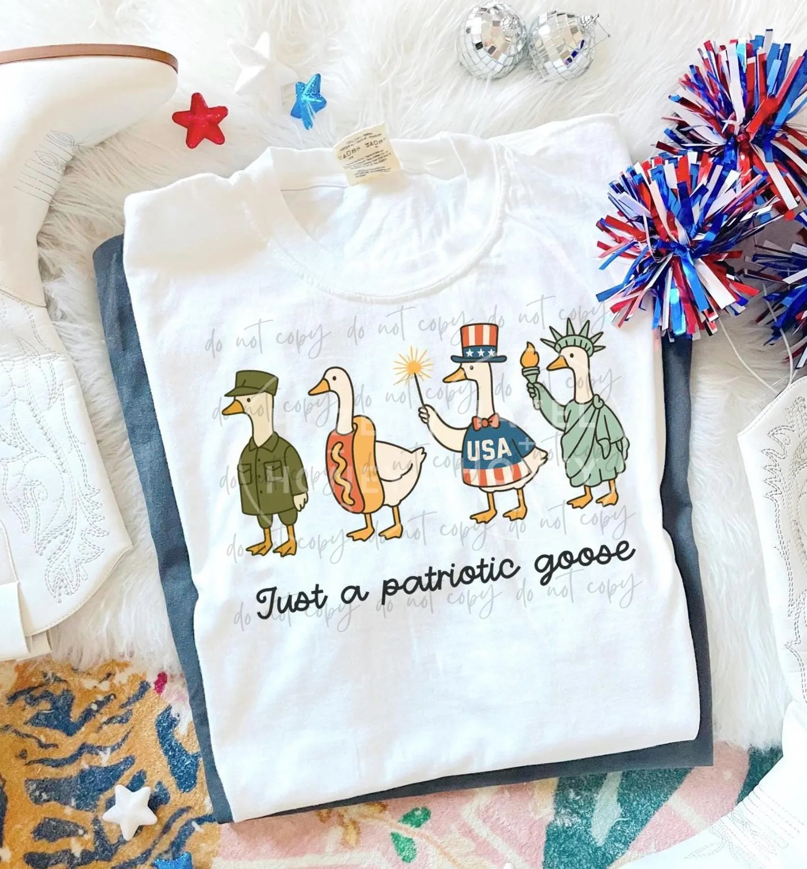 Just A Patriotic Goose TRANSFER – Sassy Sublimation & Screen Prints