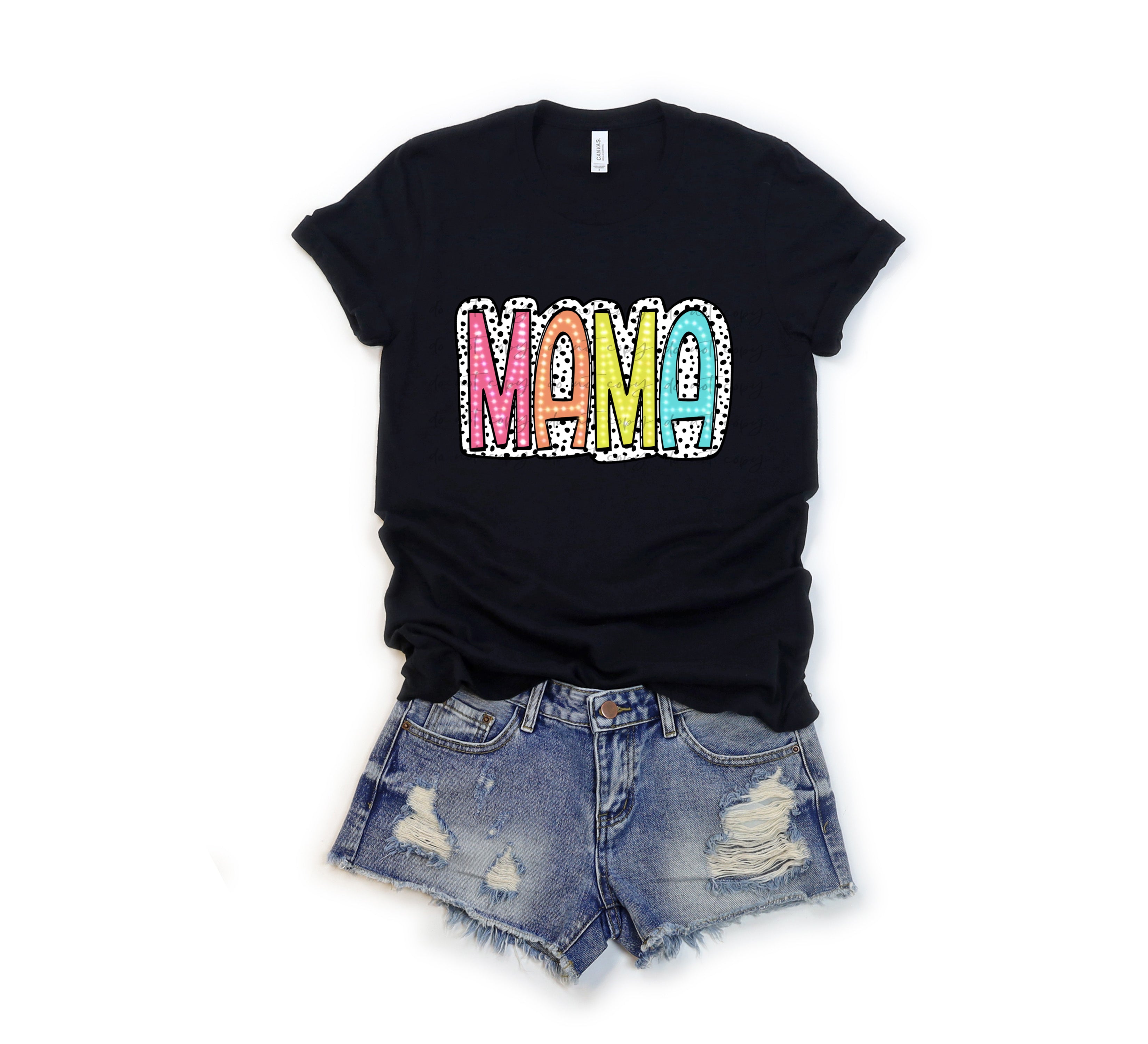 Mama Bright Doodle Dalmatian Dots TRANSFER – Sassy Sublimation & Screen ...