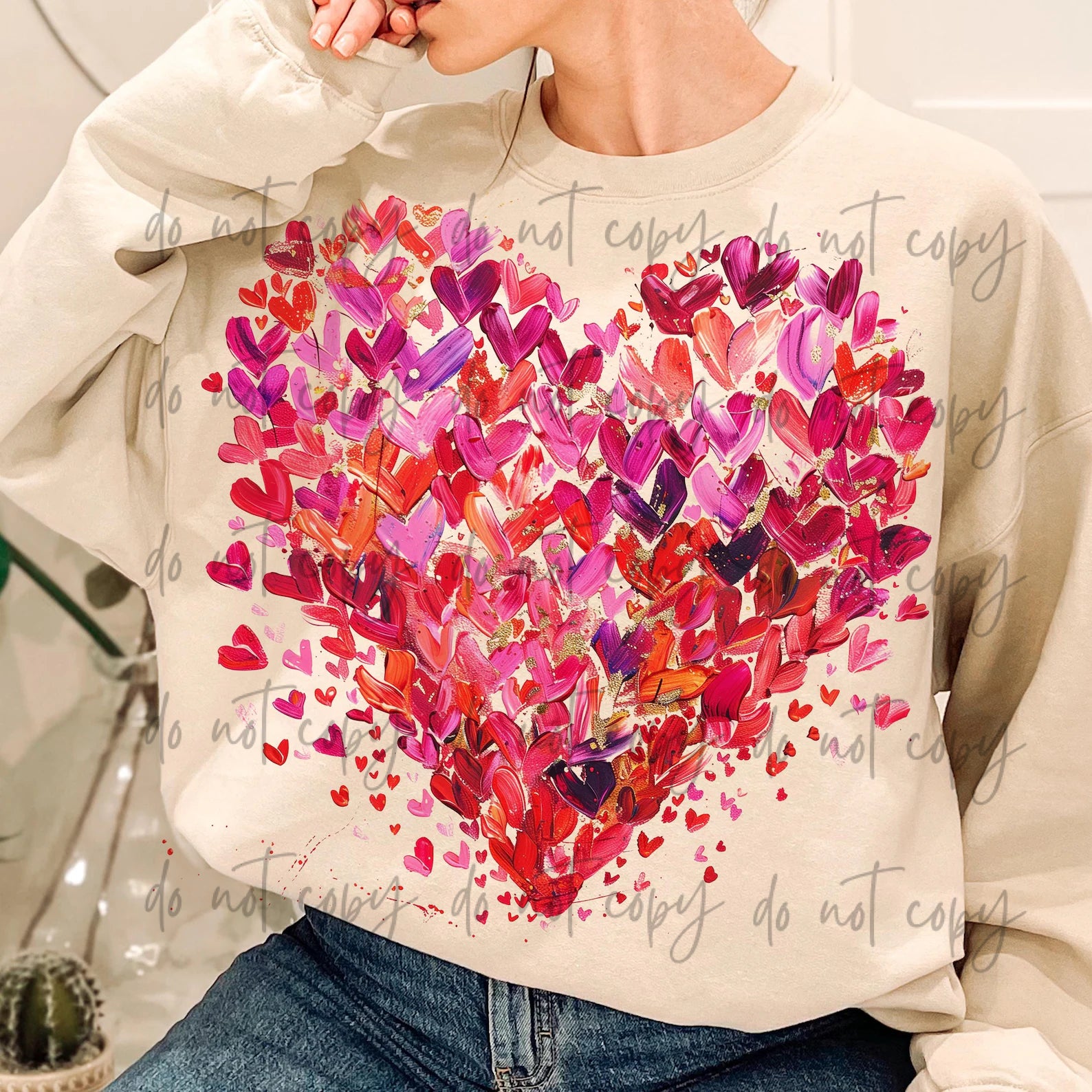 Mini Paint Hearts In One Heart TRANSFER – Sassy Sublimation & Screen Prints