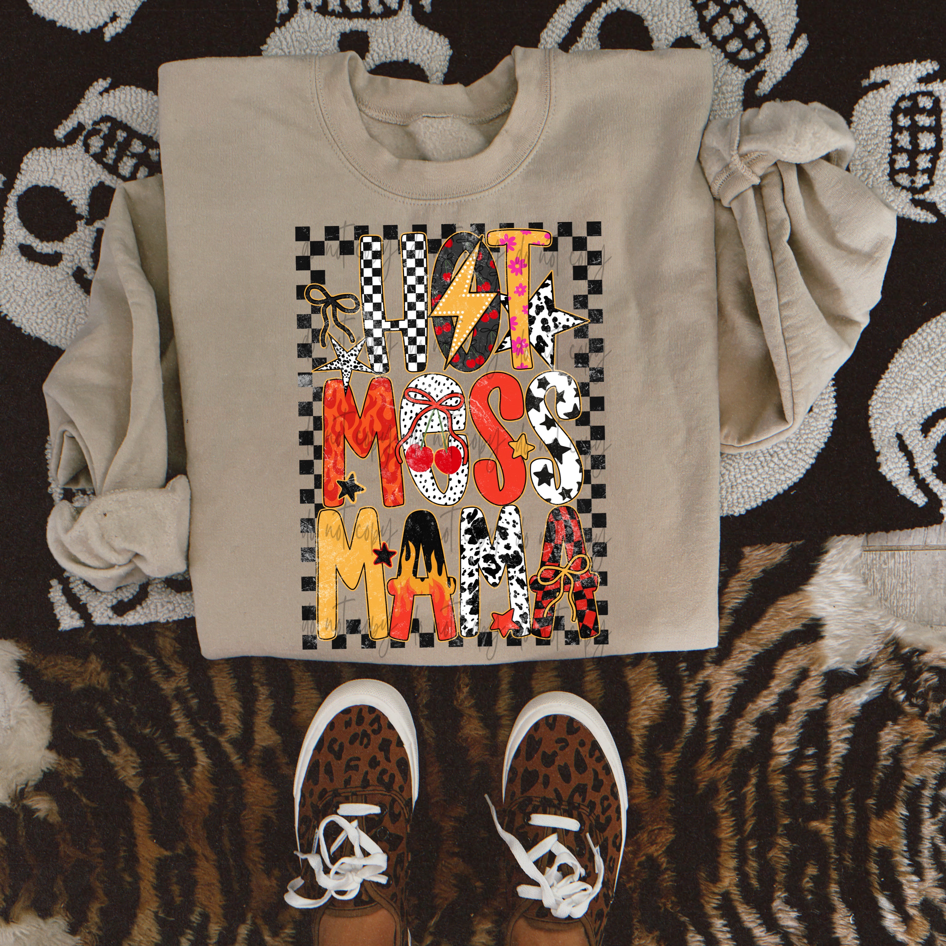 Hot Mess Mama Edgy TRANSFER – Sassy Sublimation & Screen Prints