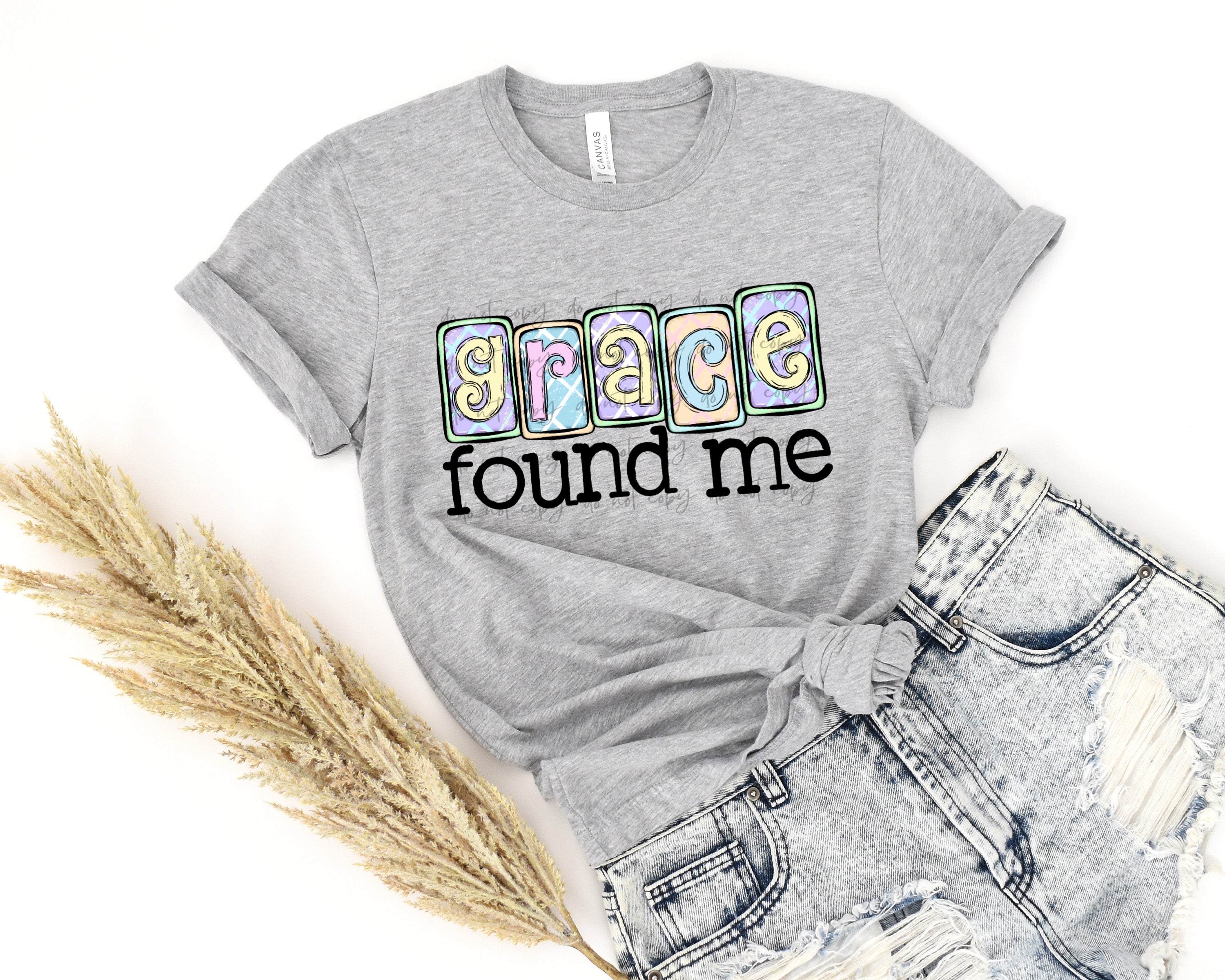 Grace Found Me Pastel TRANSFER – Sassy Sublimation & Screen Prints