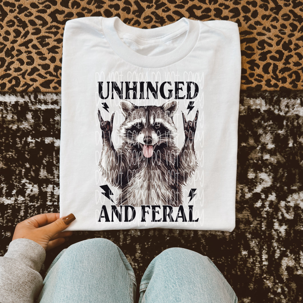 Unhinged & Feral Raccoon TRANSFER – Sassy Sublimation & Screen Prints