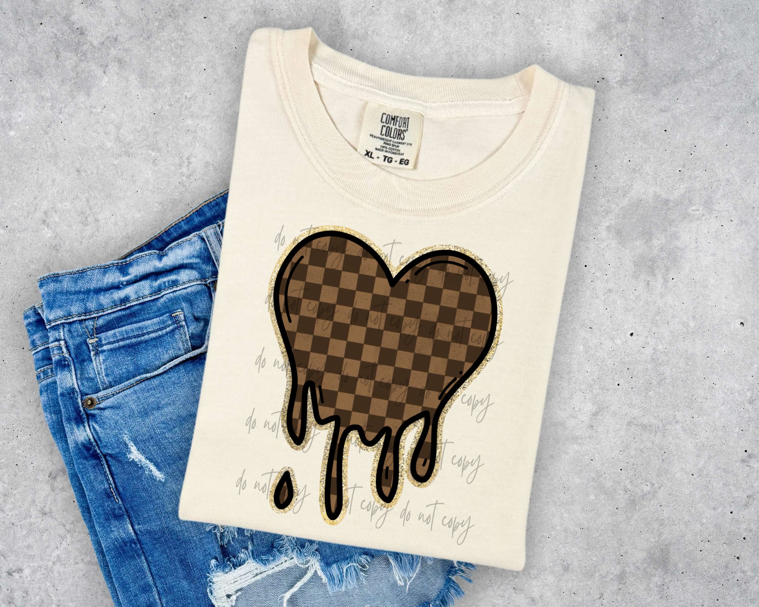 Checker Drip Heart TRANSFER JBD JAN/FEB 25 – Sassy Sublimation & Screen ...